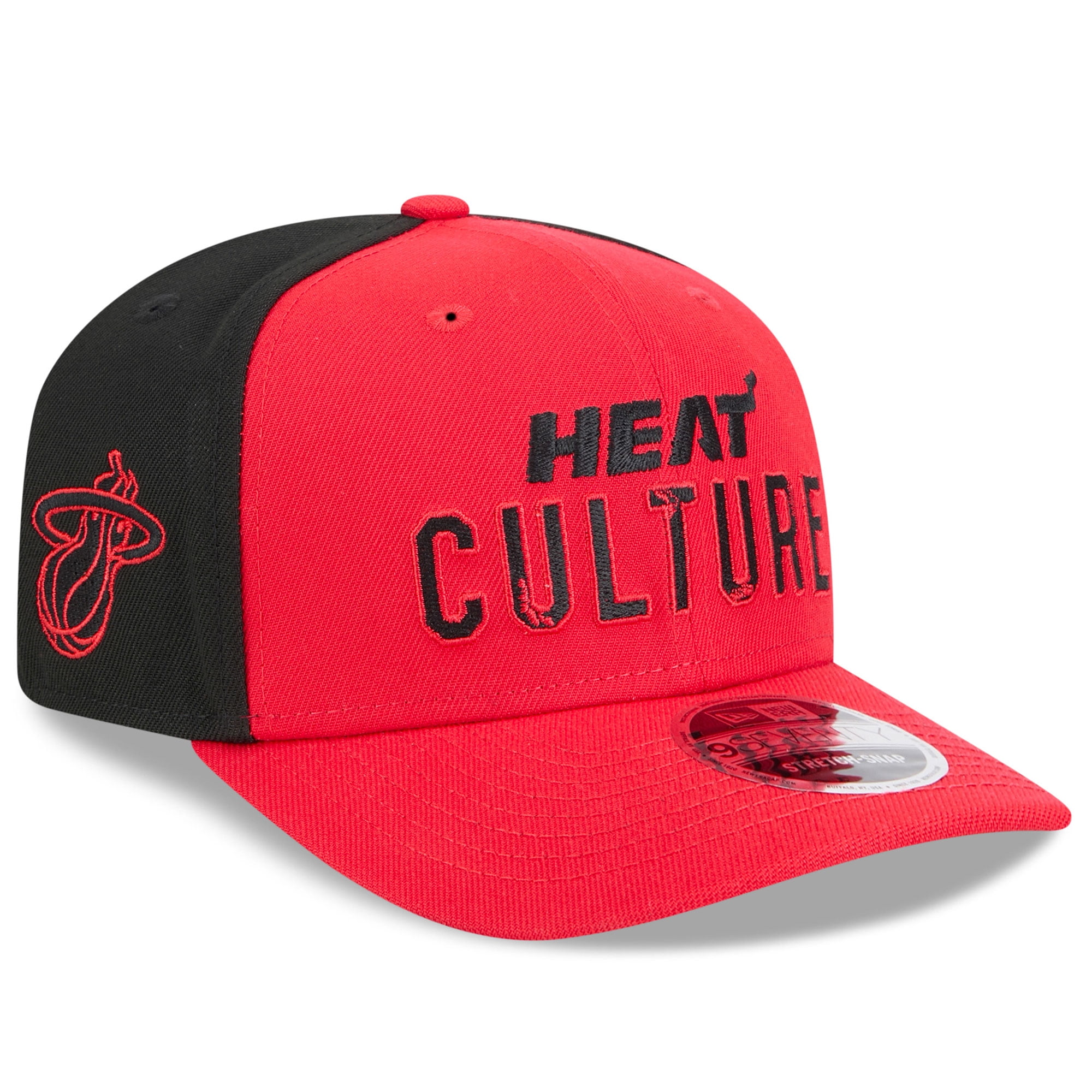Men's New Era Red Miami Heat 2024/25 City Edition 9SEVENTY Stretch-Snap ...