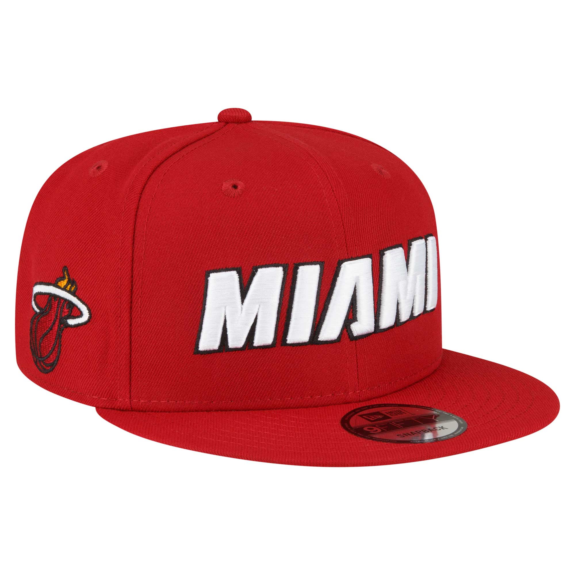 Men's New Era Red Miami Heat Jersey Hook Statement Edition 9FIFTY ...