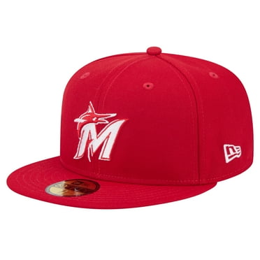 Men's New Era Khaki/Red Miami Marlins 2024 Fourth of July 59FIFTY ...