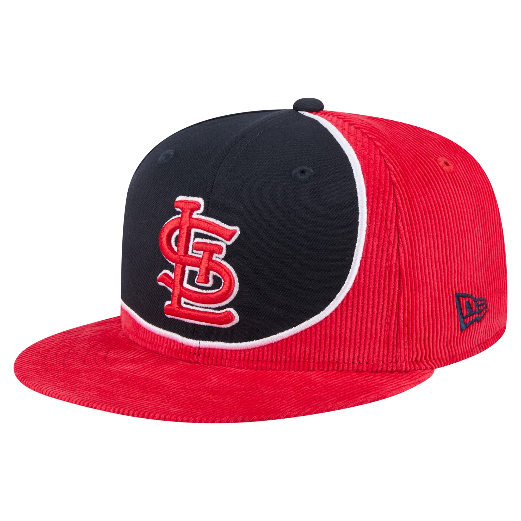Men's New Era Red/Navy St. Louis Cardinals Retro Split Corduroy ...