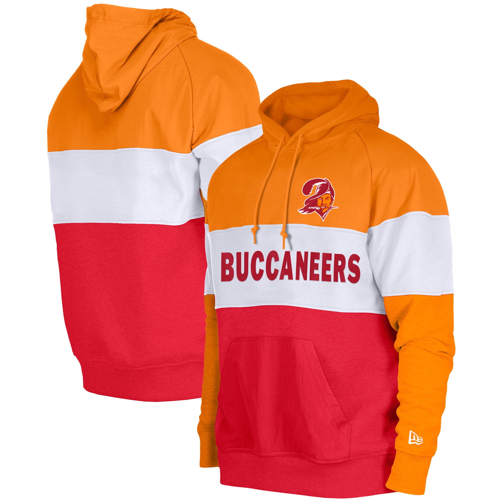 Men's New Era Red/Orange Tampa Bay Buccaneers Colorblock Throwback ...