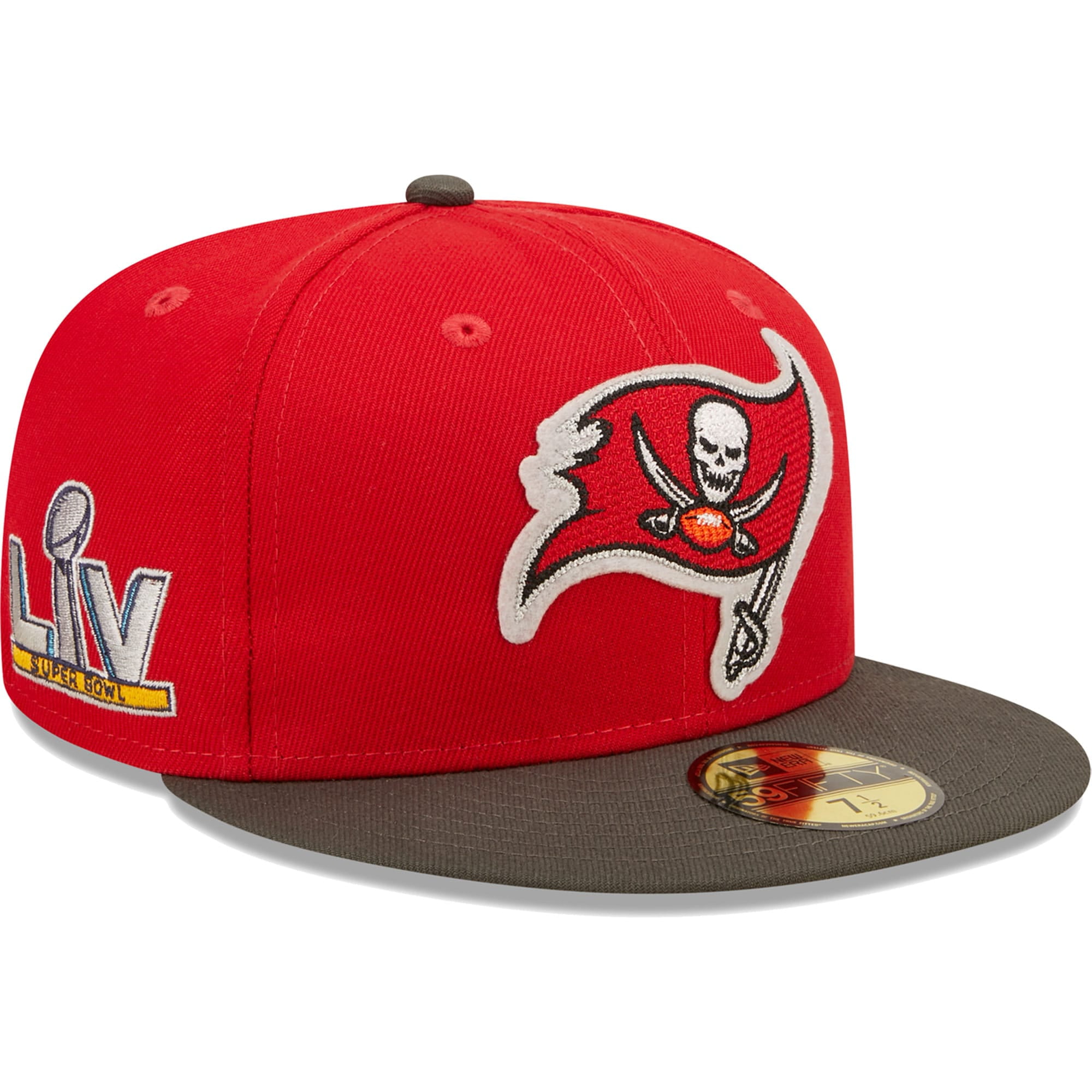 Men's New Era Red/Pewter Tampa Bay Buccaneers Super Bowl LV Letterman ...