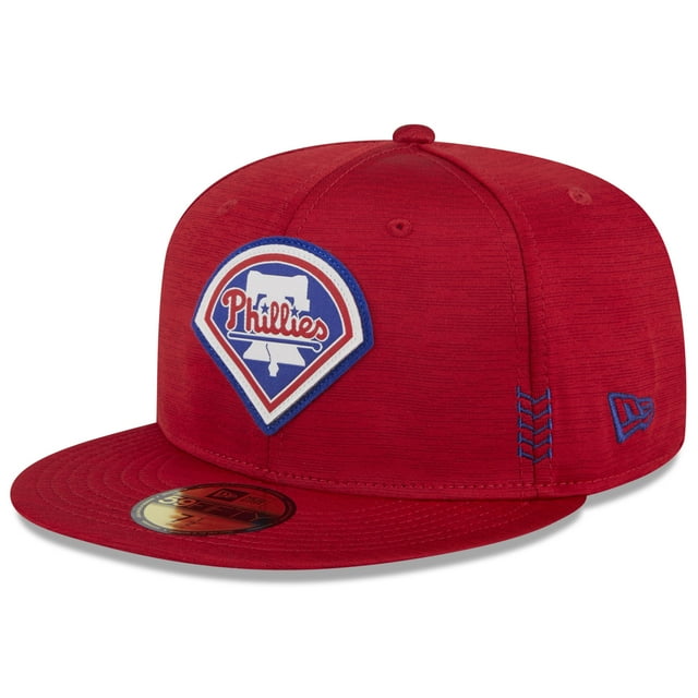 Men's New Era Red Philadelphia Phillies 2024 Clubhouse 59FIFTY Fitted ...