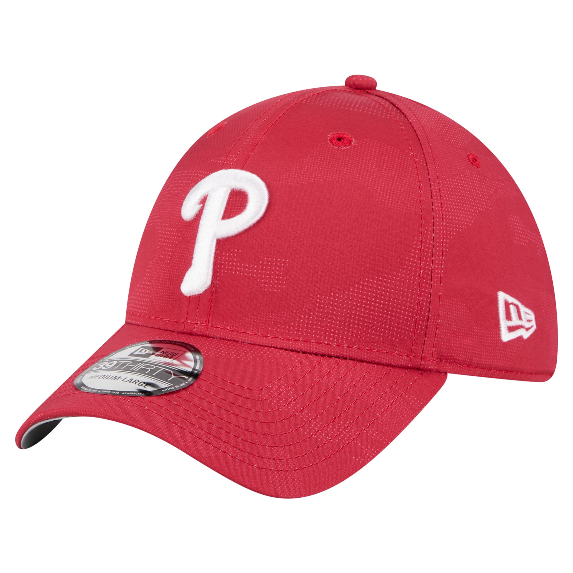 Men's New Era Red Philadelphia Phillies Tonal Camo 39THIRTY Flex Hat ...