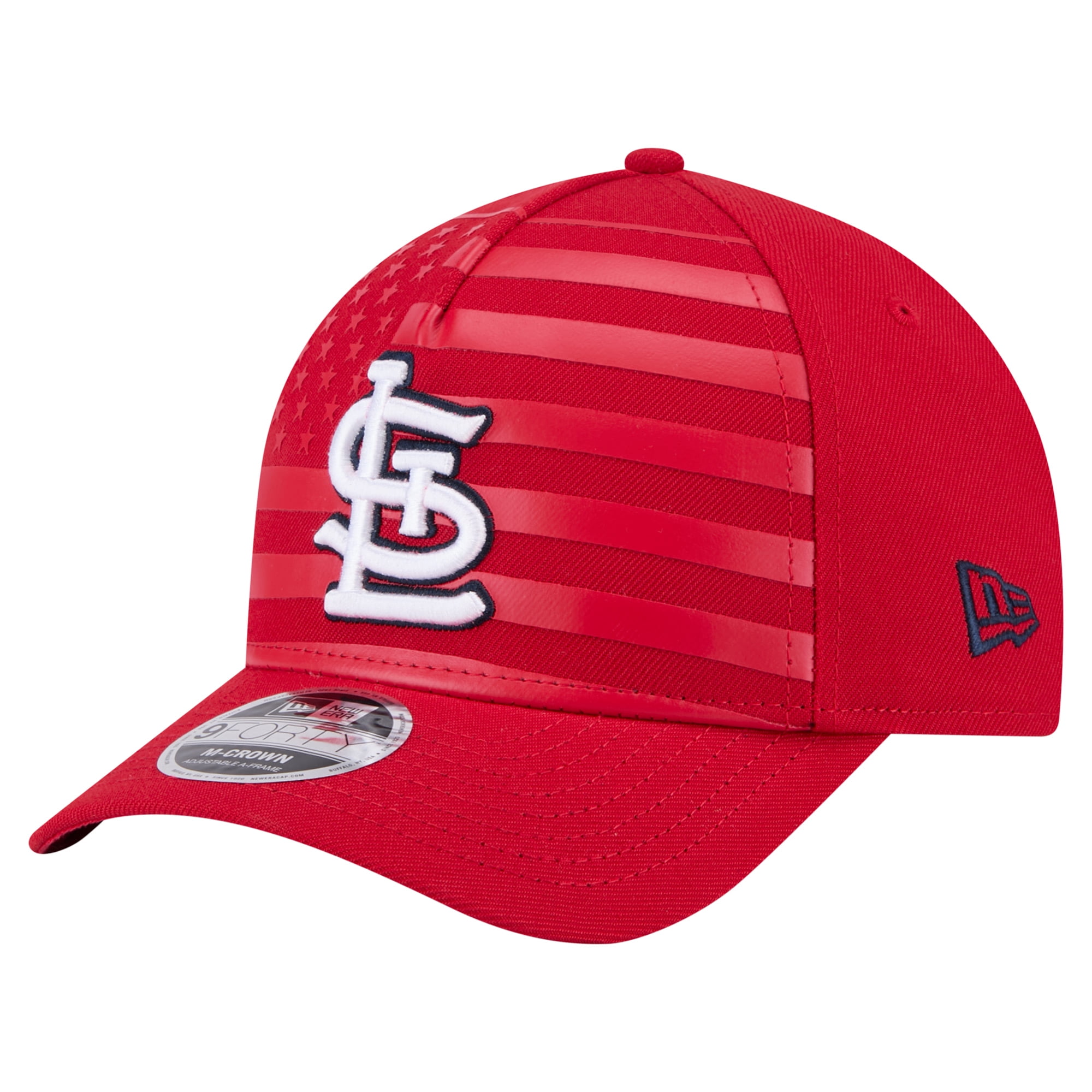 Men's New Era Red St. Louis Cardinals American Flag 9FORTY M-Crown A ...