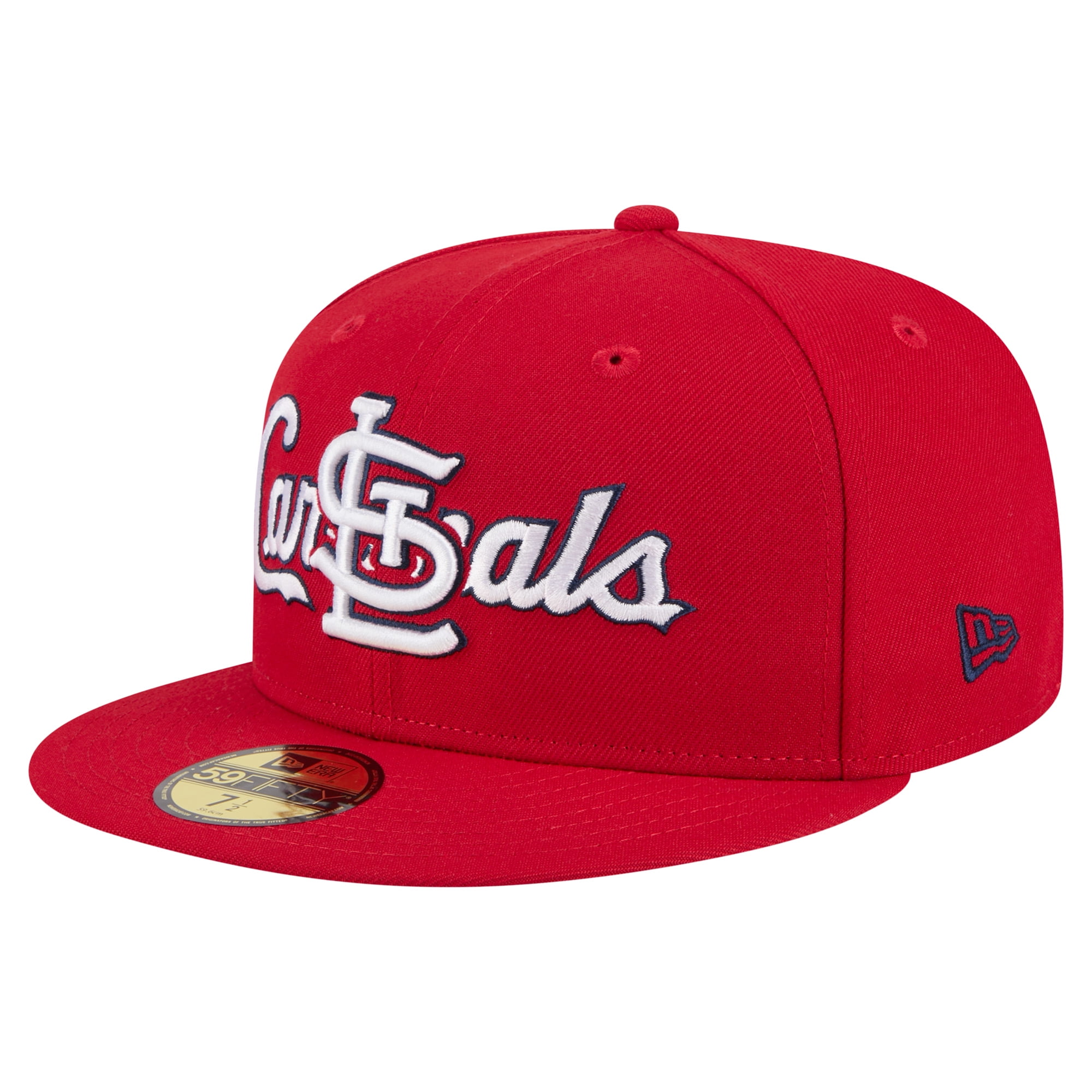 Men's New Era Red St. Louis Cardinals Overlap 59FIFTY Fitted Hat ...