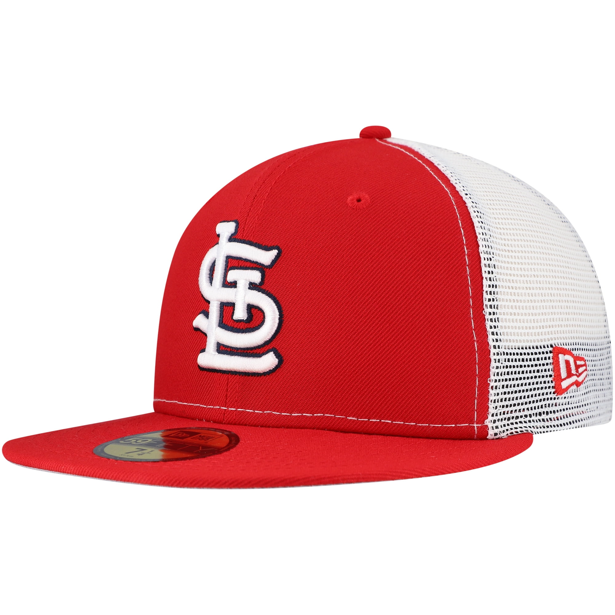 Men's New Era Red St. Louis Cardinals Team Color 59FIFTY Trucker Fitted ...