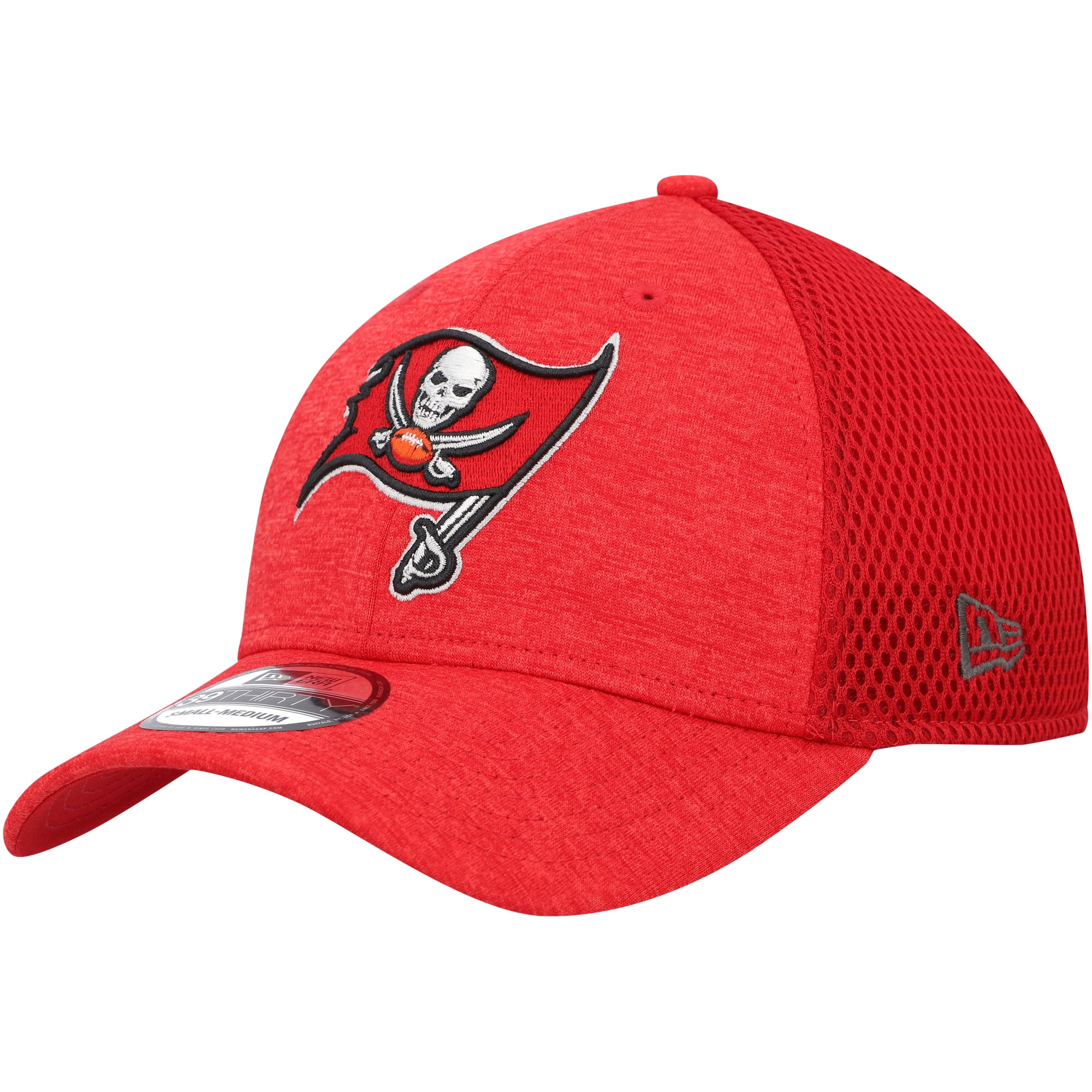 Men's New Era Red Tampa Bay Buccaneers Stripe 39THIRTY Flex Hat ...