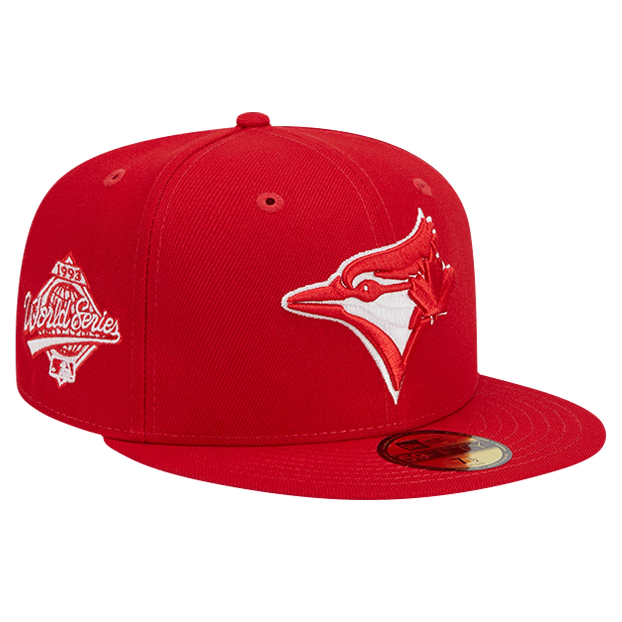 Men's New Era Red Toronto Blue Jays Logo 59FIFTY Fitted Hat - Walmart.com
