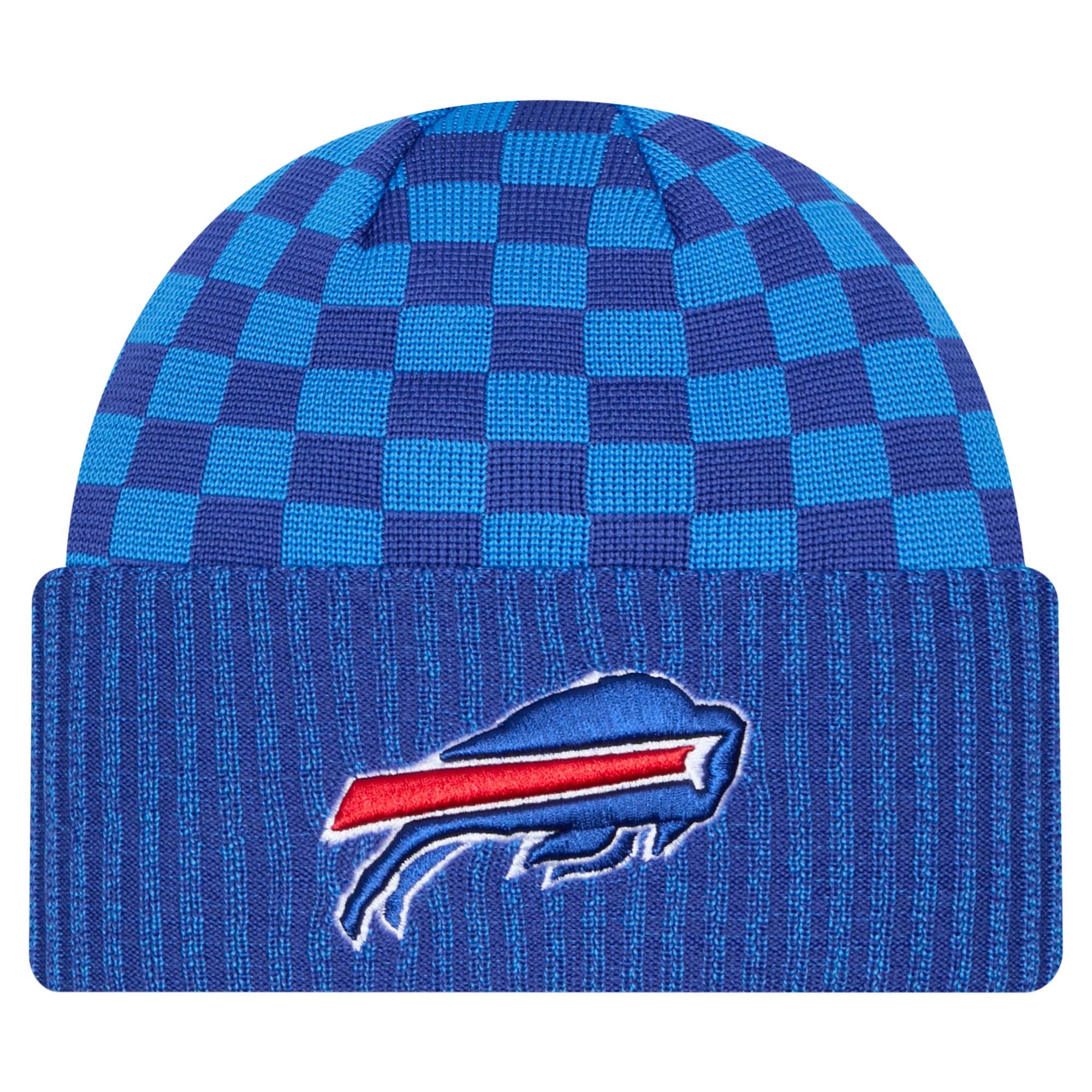 Men's New Era Royal Buffalo Bills Checkered Cuffed Knit Hat - Walmart.com
