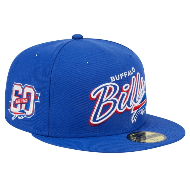 Men's New Era Royal Buffalo Bills Script Sided 59FIFTY Fitted Hat ...