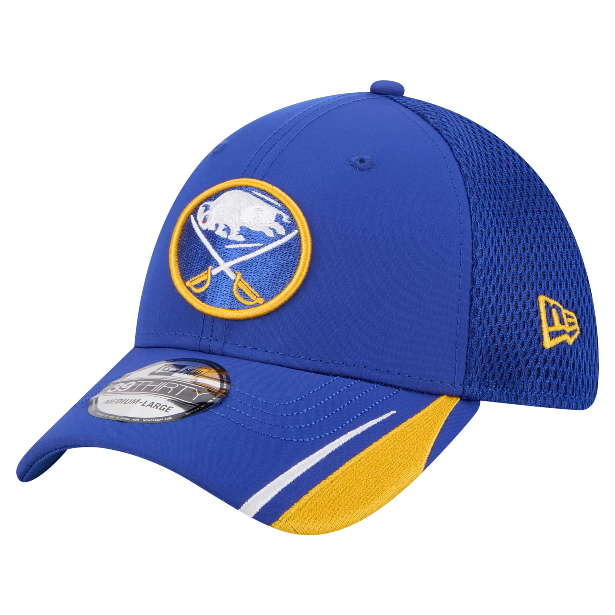 Men's New Era Royal Buffalo Sabres Linear Featherweight 39THIRTY Flex ...