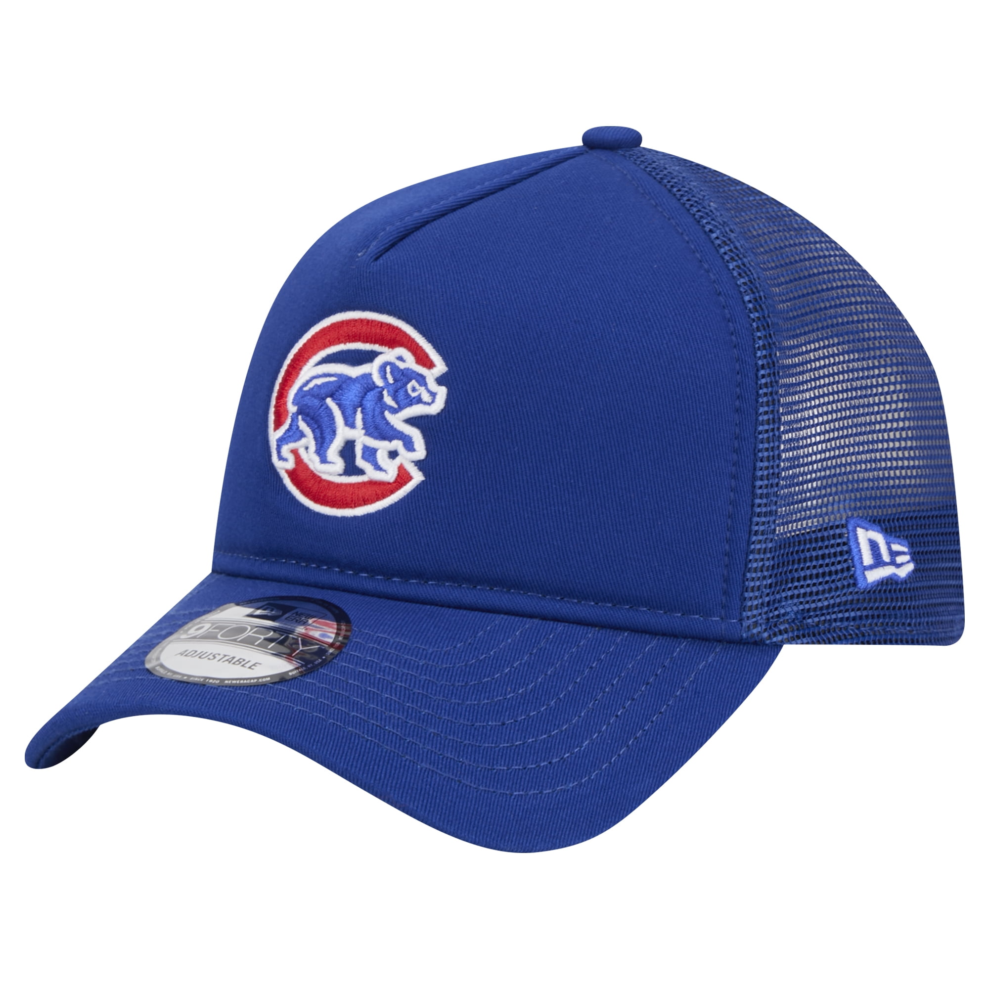 Men's New Era Royal Chicago Cubs 9FORTY A-Frame Trucker Adjustable Hat ...