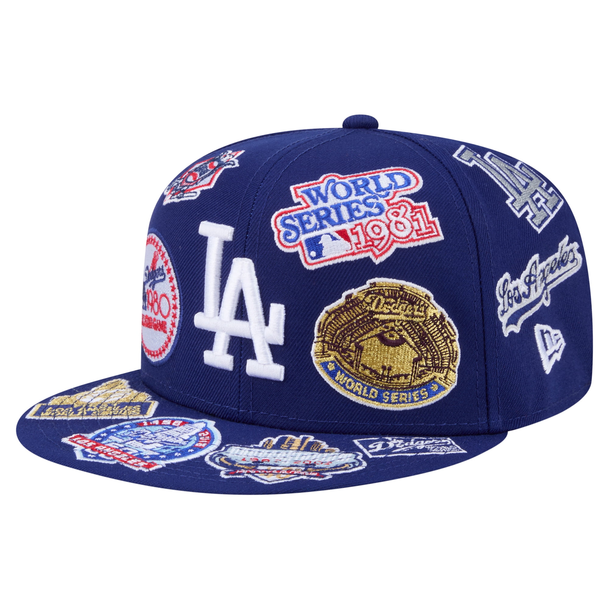 Men's New Era Royal Los Angeles Dodgers All Over 59FIFTY Fitted Hat ...