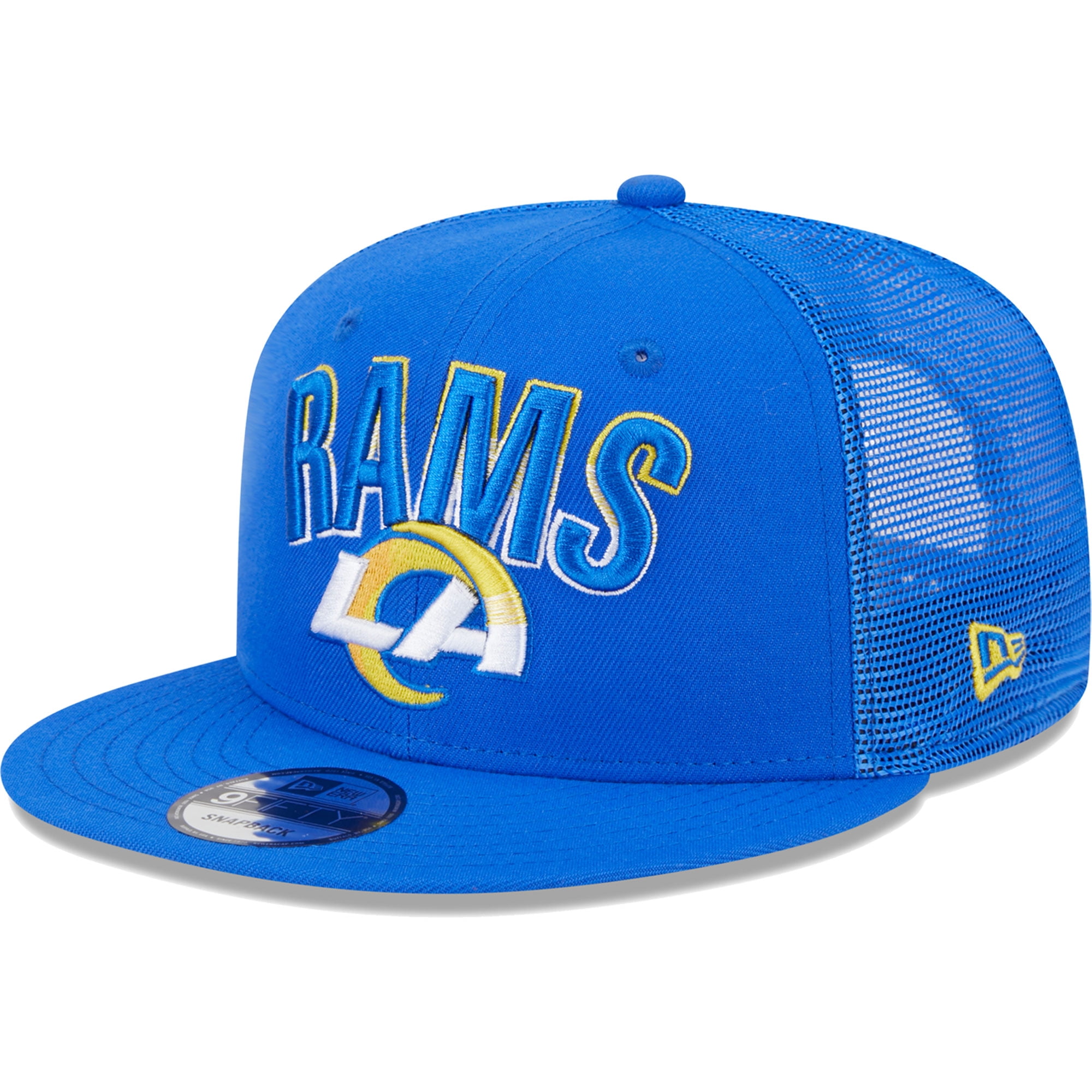 Men's New Era Royal Los Angeles Rams Grade Trucker 9FIFTY Snapback Hat ...