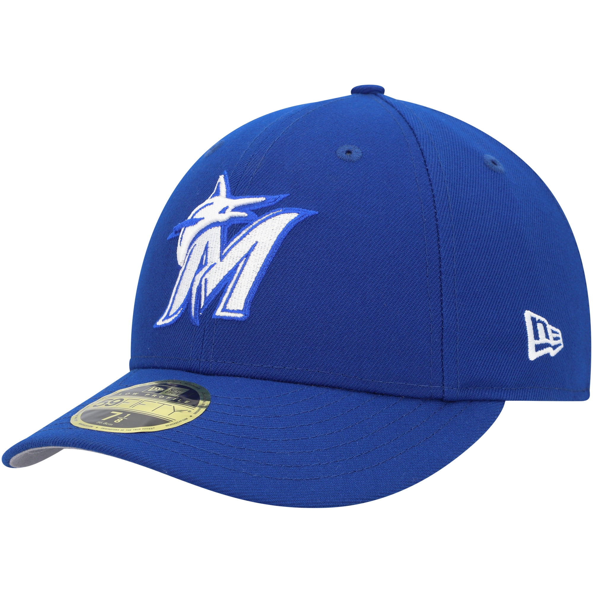 Men's New Era Royal Miami Marlins White Logo-Low Profile 59FIFTY Fitted ...