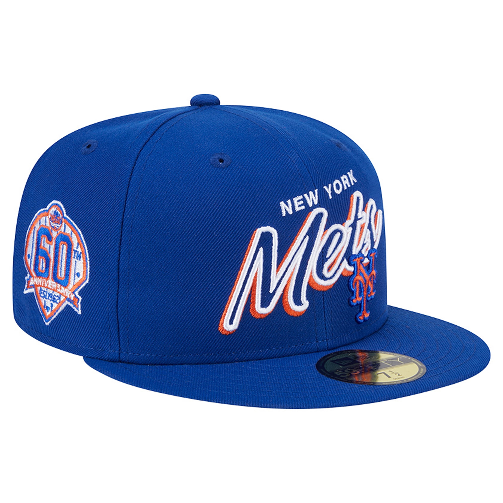 Men's New Era Royal New York Mets Script Sided 59FIFTY Fitted Hat ...