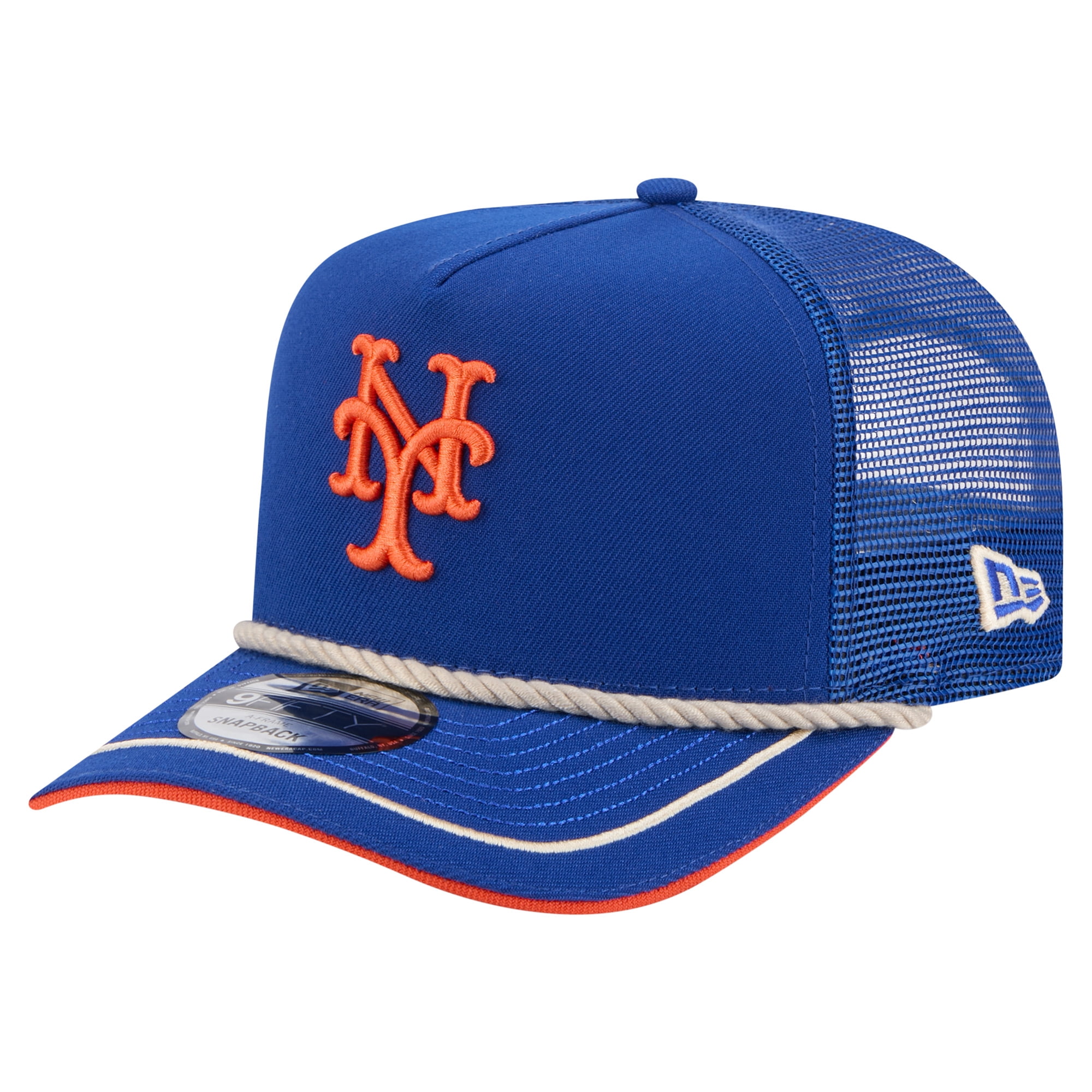 Men's New Era Royal New York Mets Vintage Rope Trucker A-Frame 9FIFTY ...