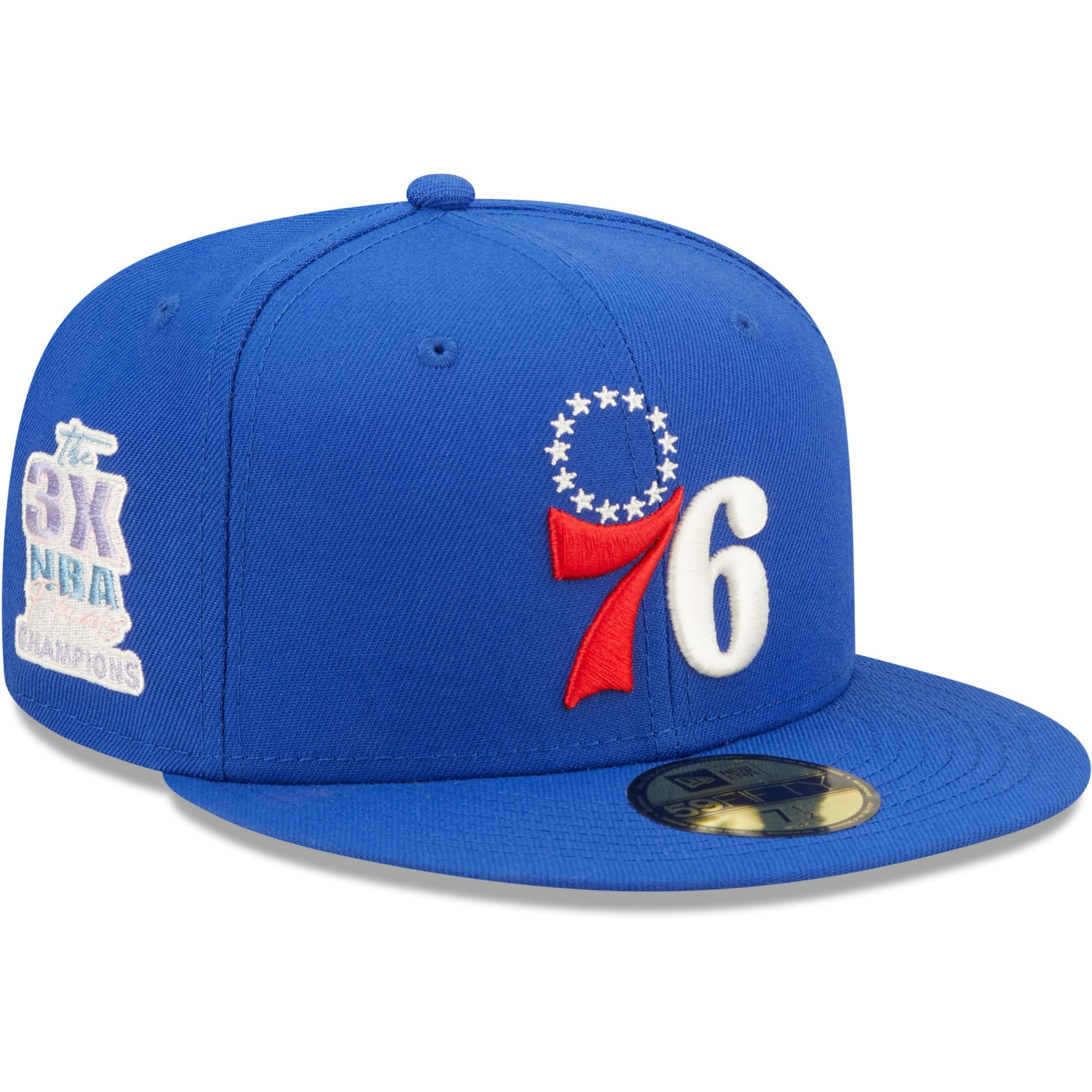 Men's New Era Royal Philadelphia 76ers 3x NBA Finals Champions Pop ...