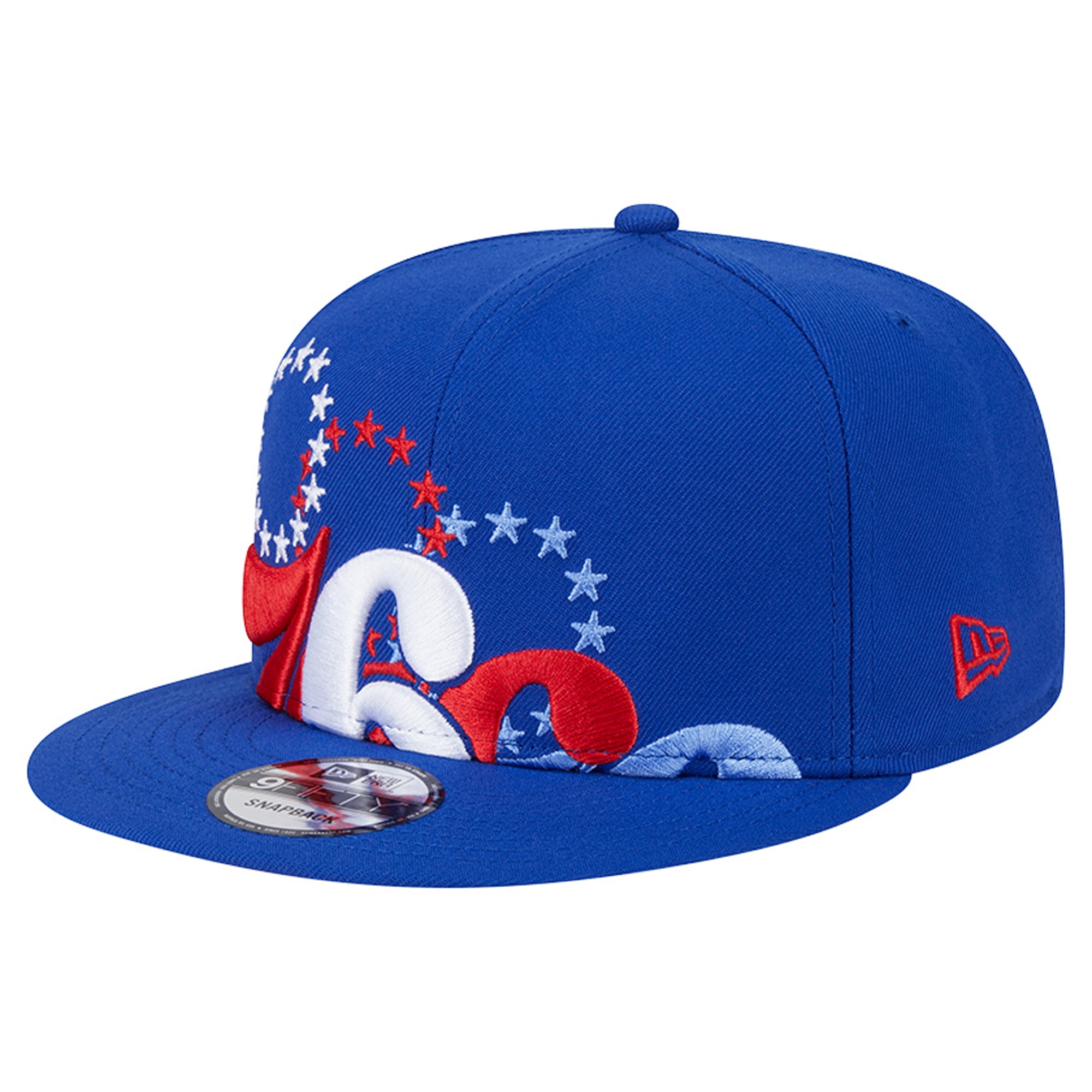 Men's New Era Royal Philadelphia 76ers Sport Night Team Shadow 9FIFTY ...