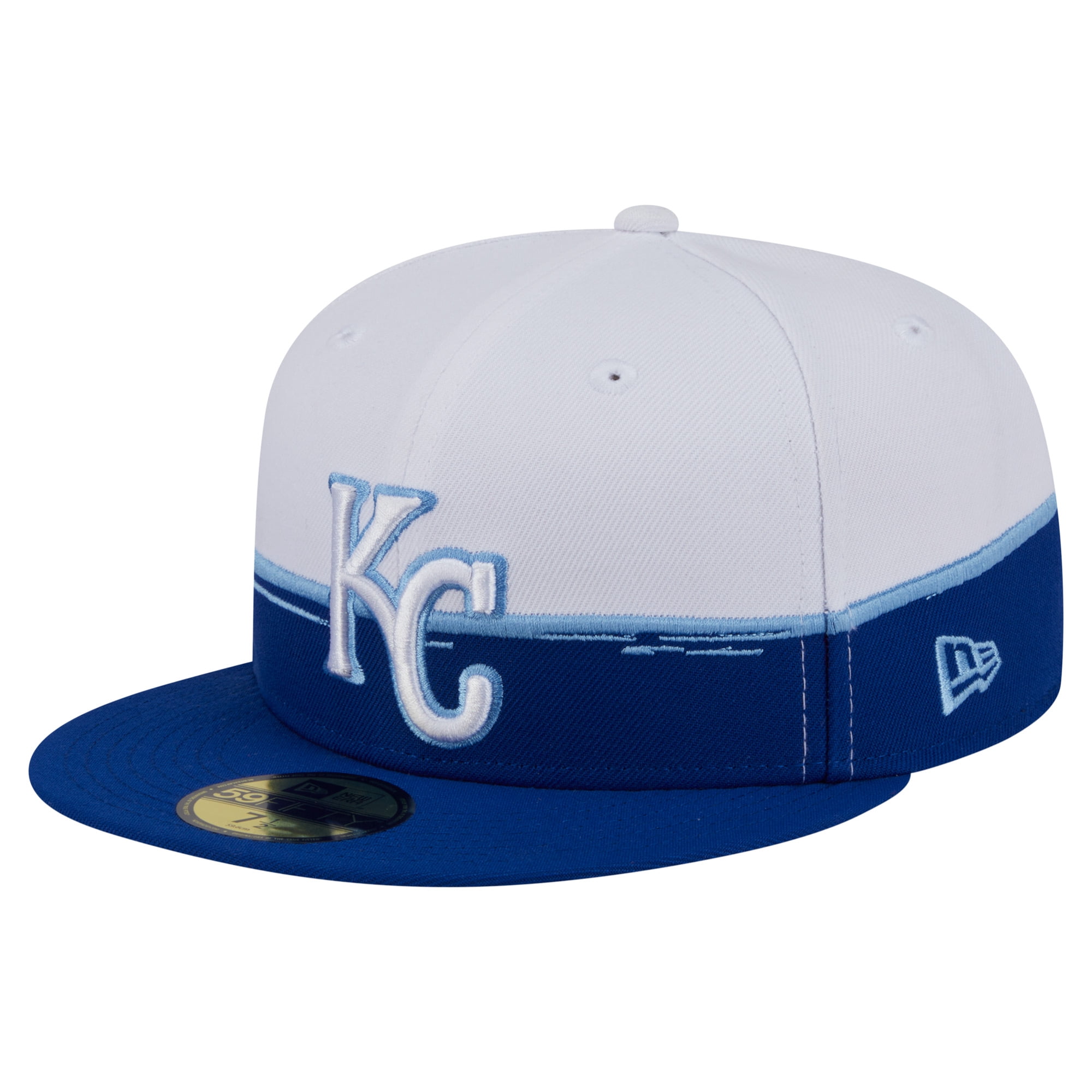Men's New Era Royal/White Kansas City Royals Paint Stroke 59FIFTY ...