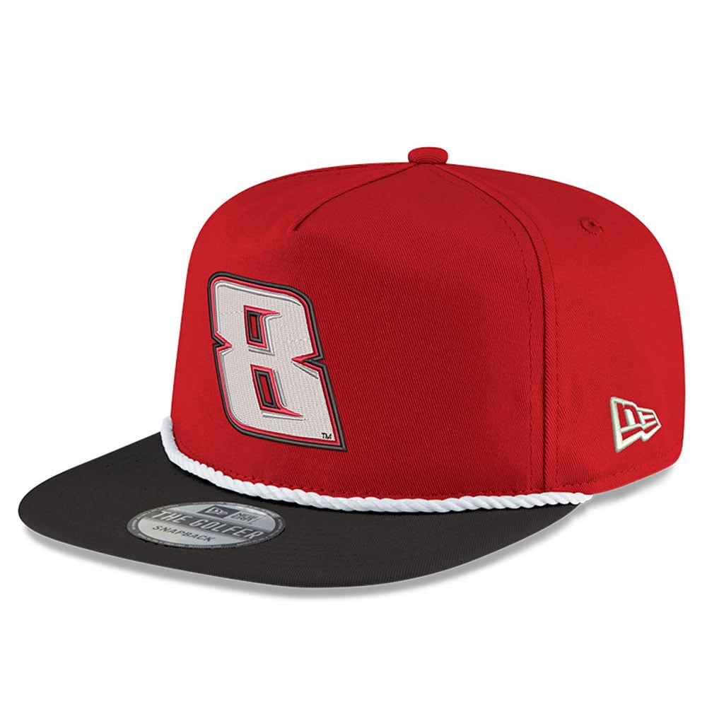 Men's New Era Scarlet/Black Kyle Busch Golfer Snapback Adjustable Hat ...