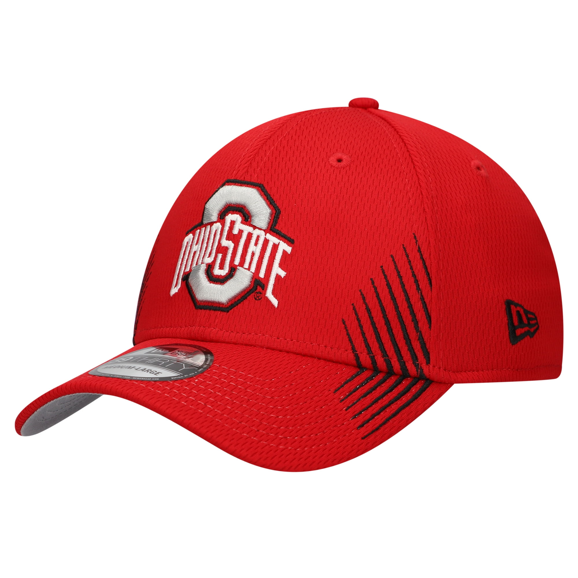 Men's New Era Scarlet Ohio State Buckeyes Active Slash Sides 39THIRTY ...