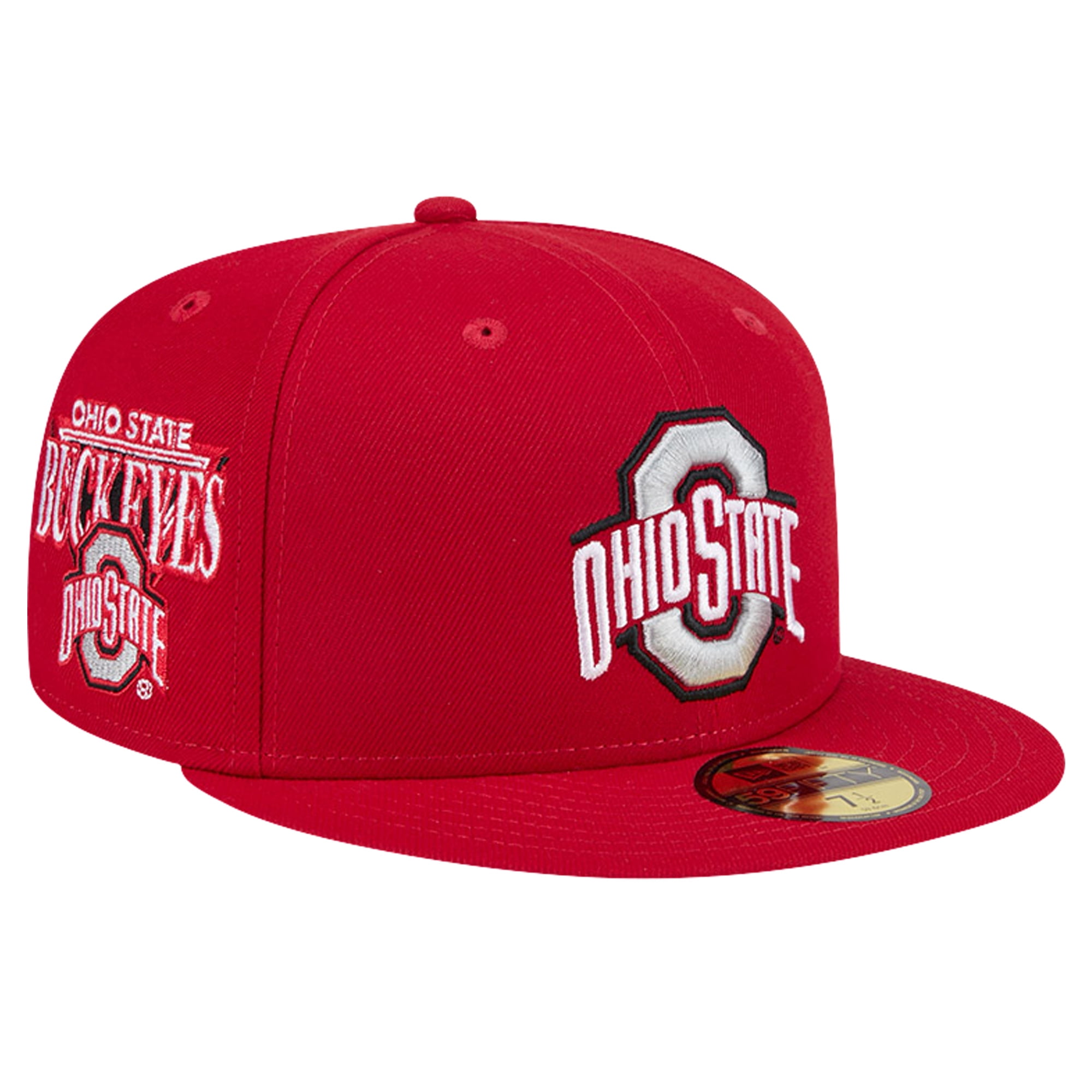 Men's New Era Scarlet Ohio State Buckeyes Throwback 59FIFTY Fitted Hat ...