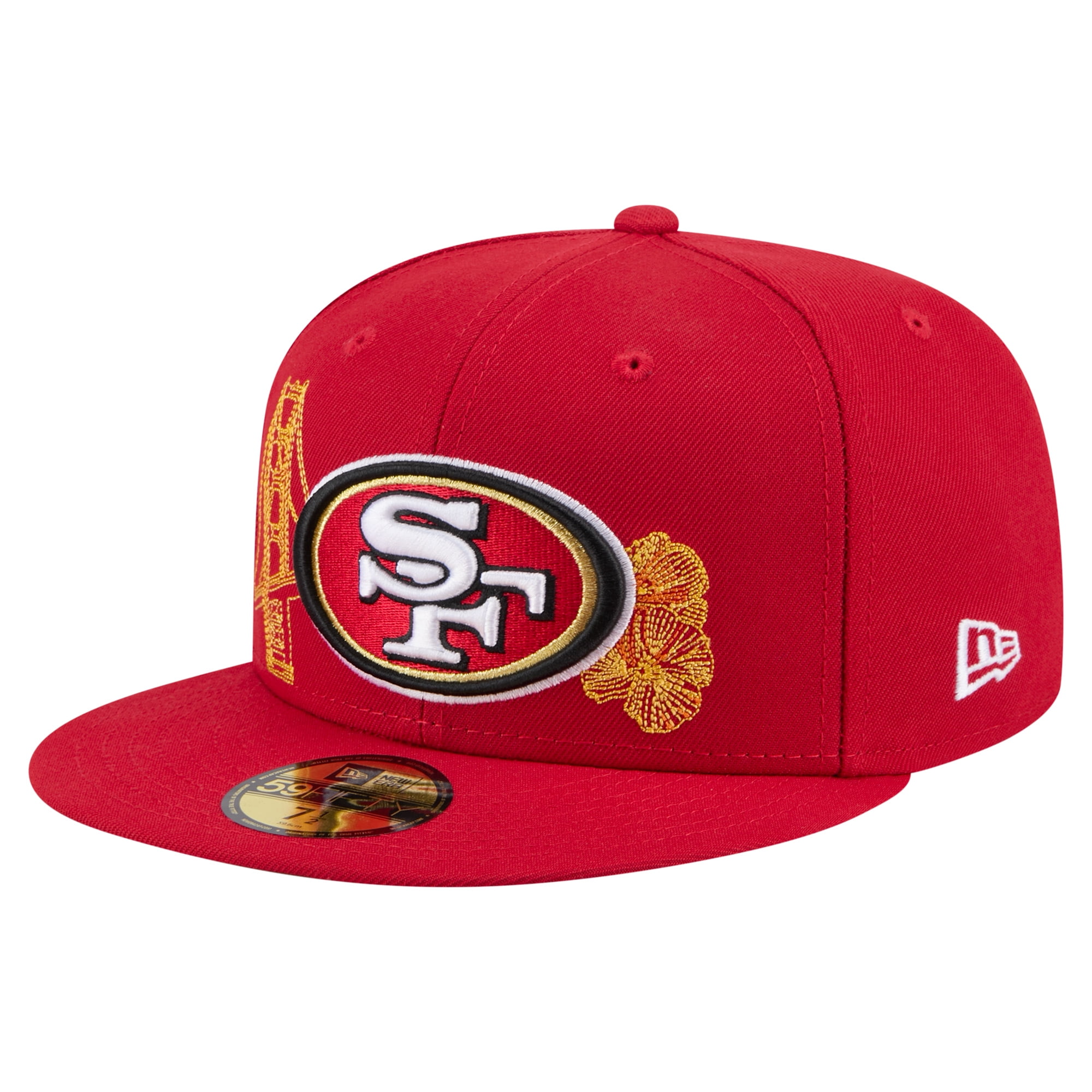 Men's New Era Scarlet San Francisco 49ers State Stitch 59FIFTY Fitted ...