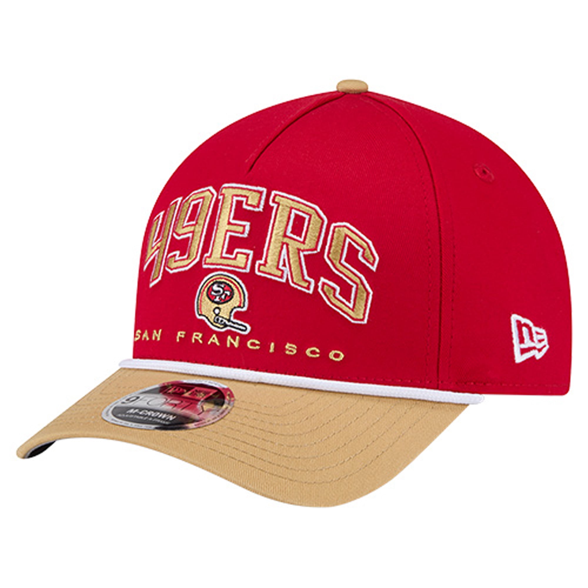 Men's New Era Scarlet San Francisco 49ers Throwback Arch COOLERA 9FORTY ...