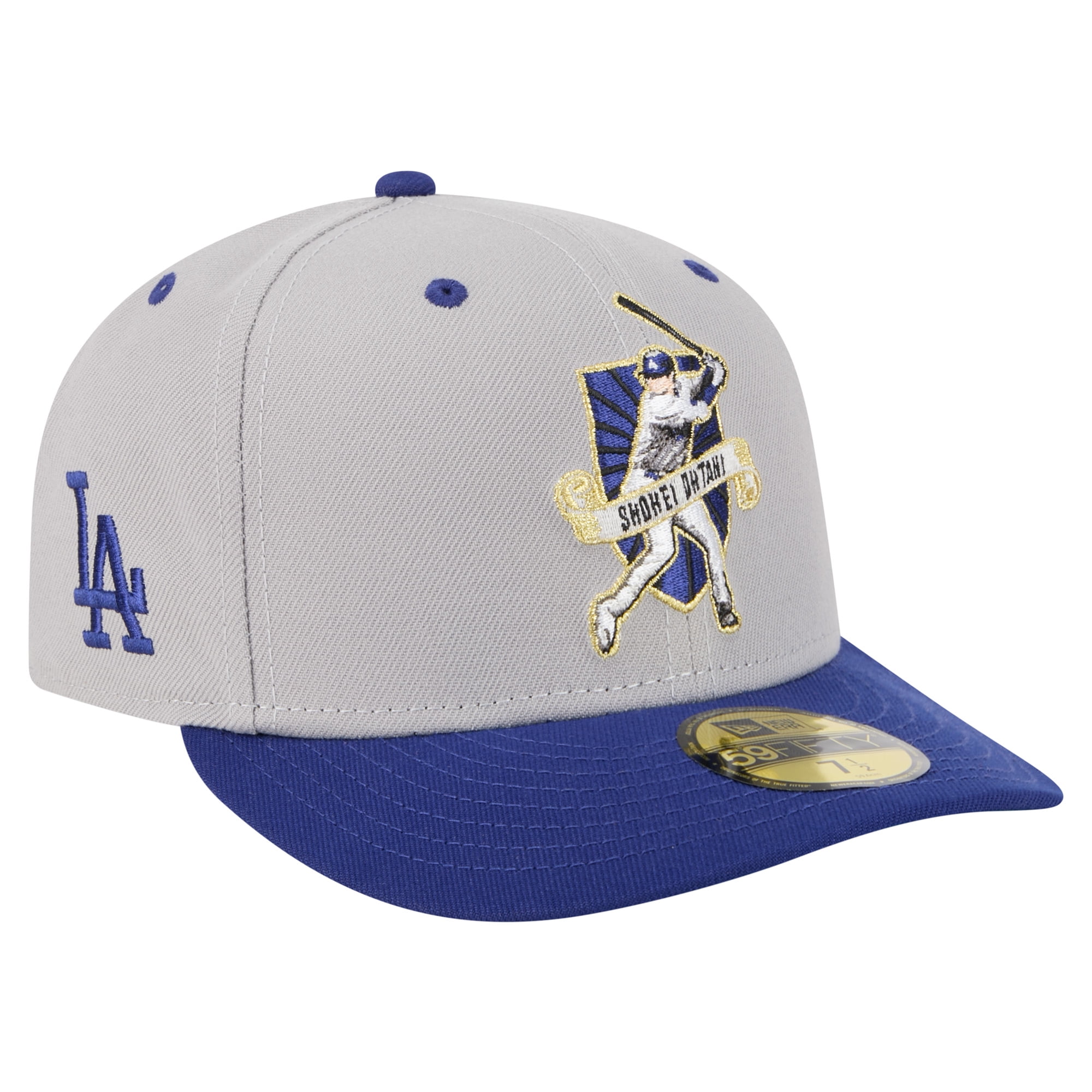 Men's New Era Shohei Ohtani Gray Los Angeles Dodgers 59FIFTY Fitted Hat ...