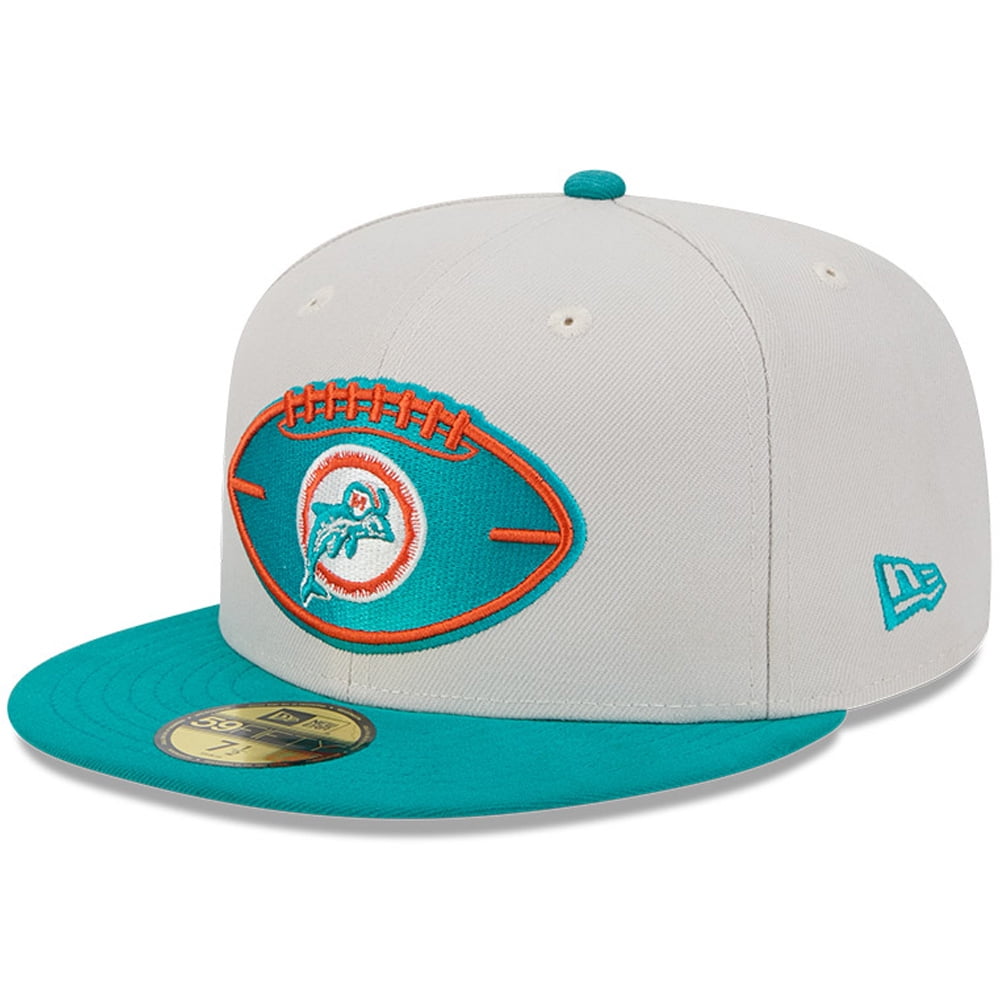Men's New Era Stone/Aqua Miami Dolphins 2024 Sideline Historic 59FIFTY ...