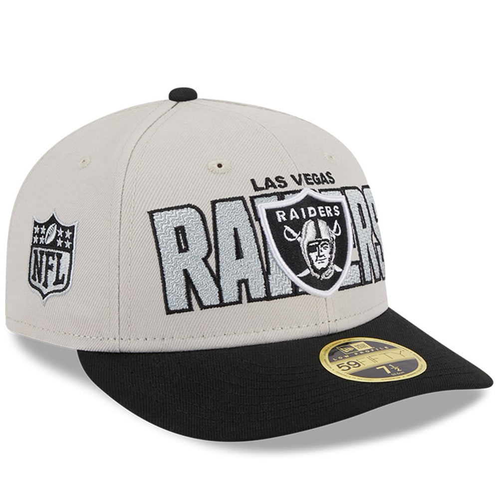 Men's New Era Stone/Black Las Vegas Raiders 2023 NFL Draft Low Profile ...