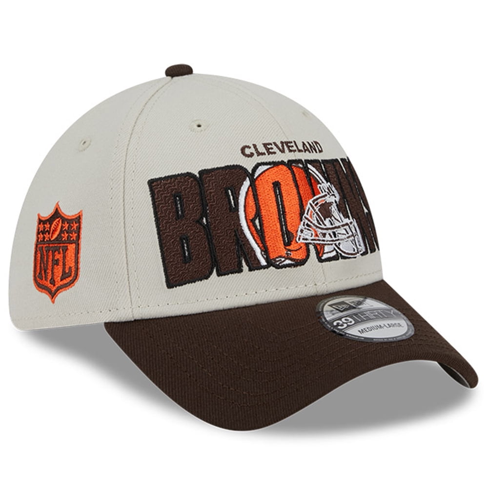 Men's New Era Stone/Brown Cleveland Browns 2023 NFL Draft 39THIRTY Flex ...