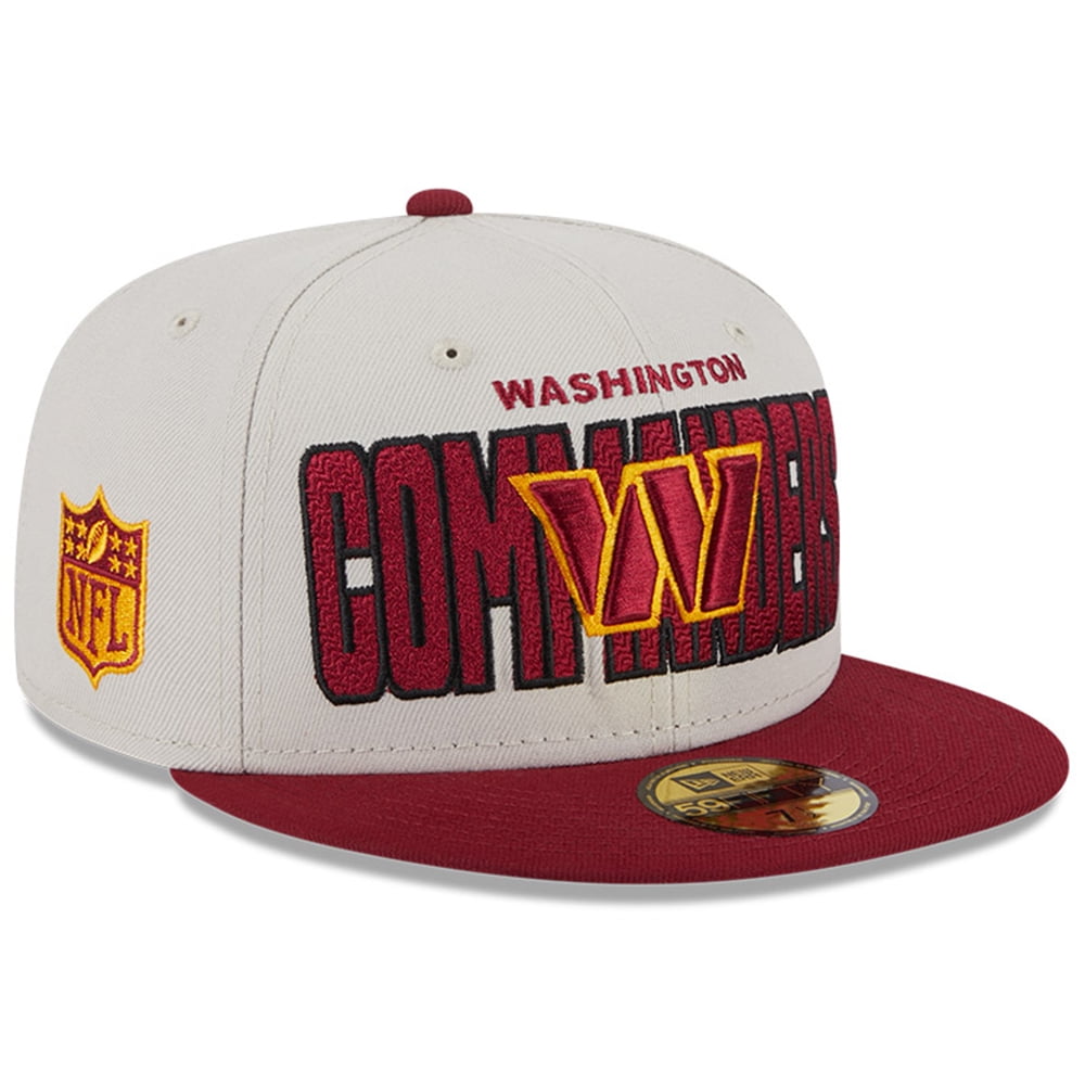 Men's New Era Stone/Burgundy Washington Commanders 2023 NFL Draft On ...