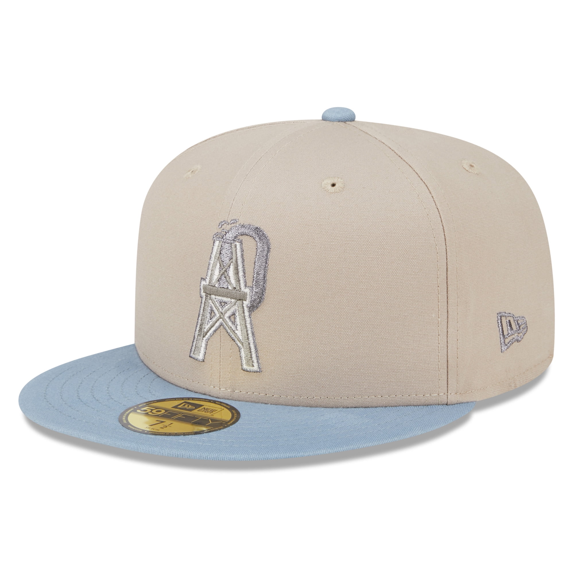 Men's New Era Stone/Light Blue Houston Oilers City Originals Lifestyle ...