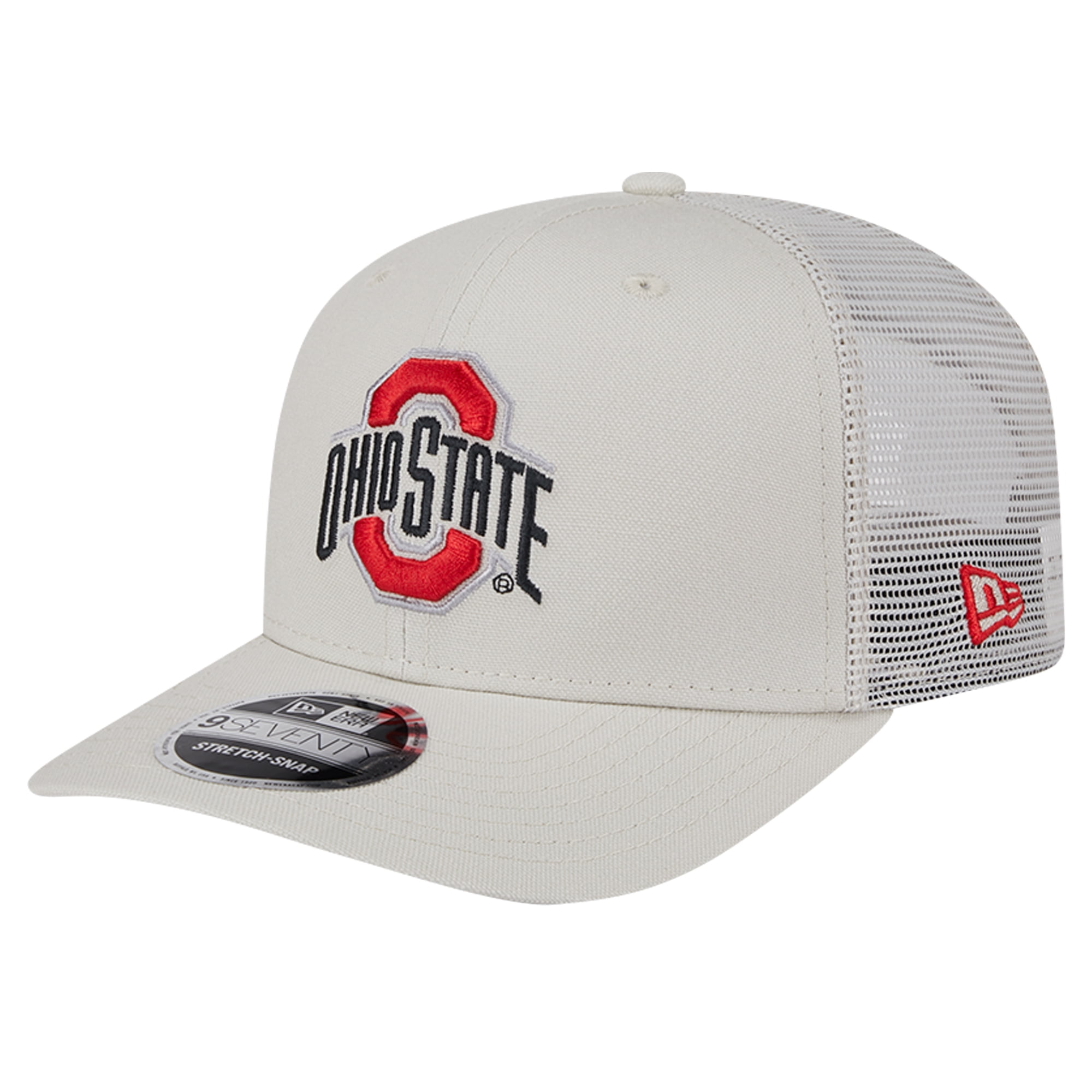 Men's New Era Stone Ohio State Buckeyes Canvas 9SEVENTY Stretch-Snap ...