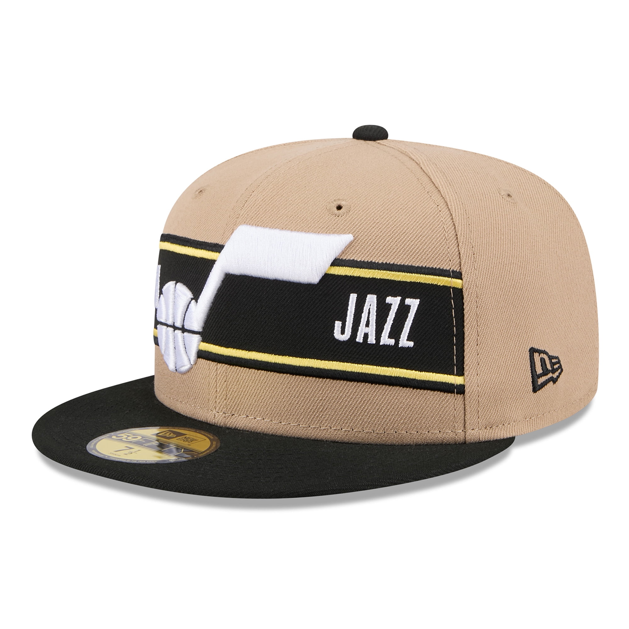 Men's New Era Tan/Black Utah Jazz 2024 NBA Draft 59FIFTY Fitted Hat ...