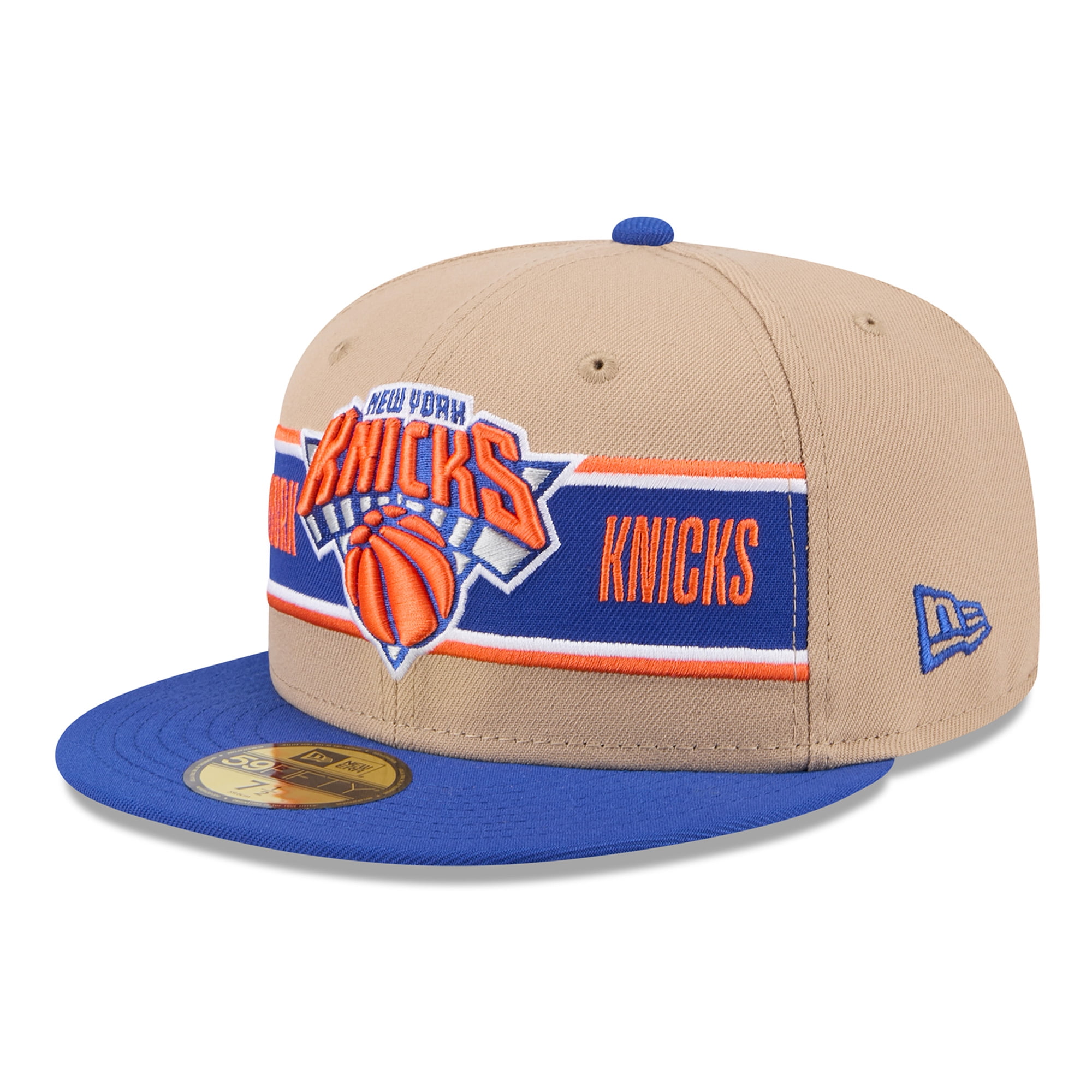 Men's New Era Tan/Blue New York Knicks 2024 NBA Draft 59FIFTY Fitted ...