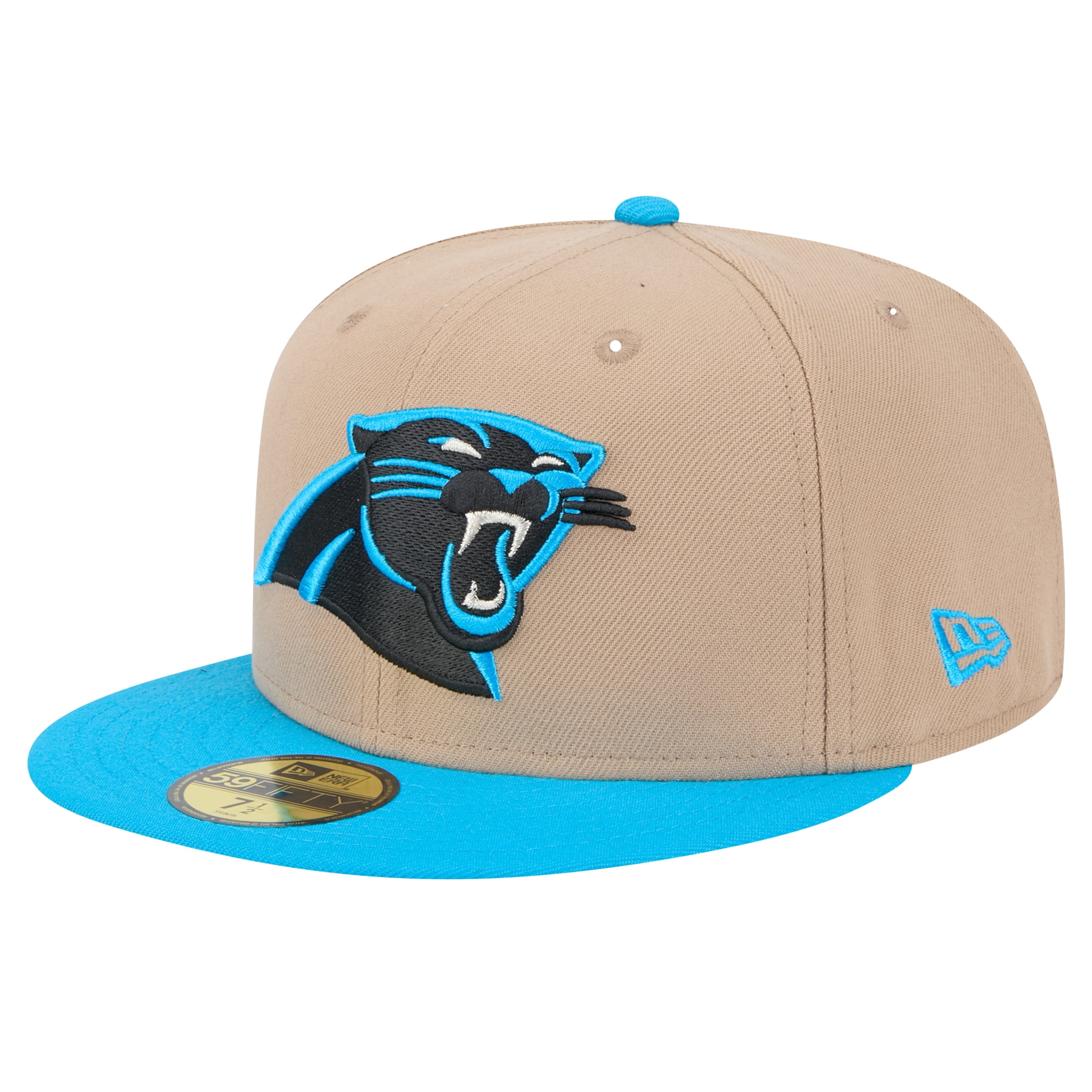 Men's New Era Tan Carolina Panthers Logo Main 59FIFTY Fitted Hat ...