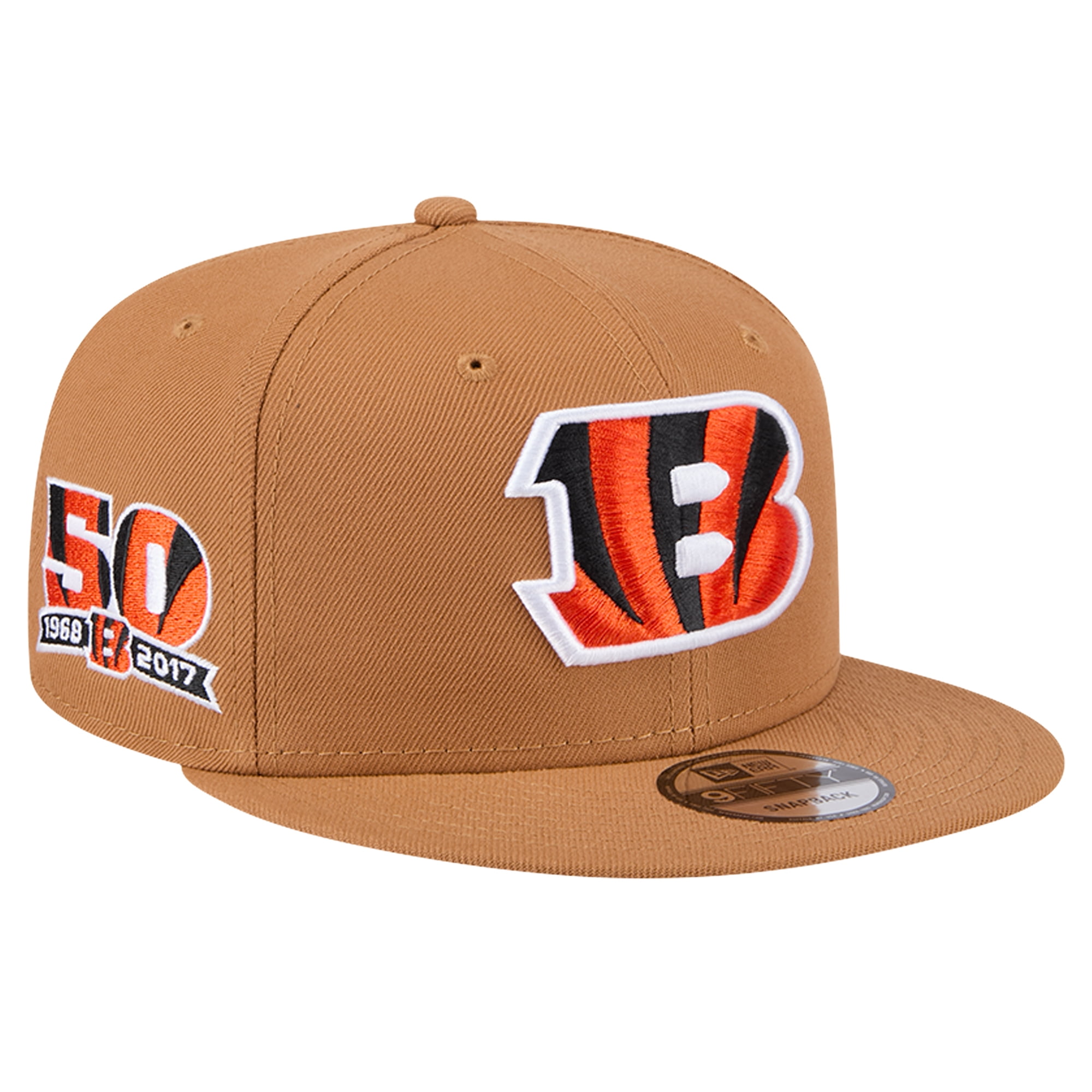 Men's New Era Tan Cincinnati Bengals Color Pack 9FIFTY Snapback Hat ...