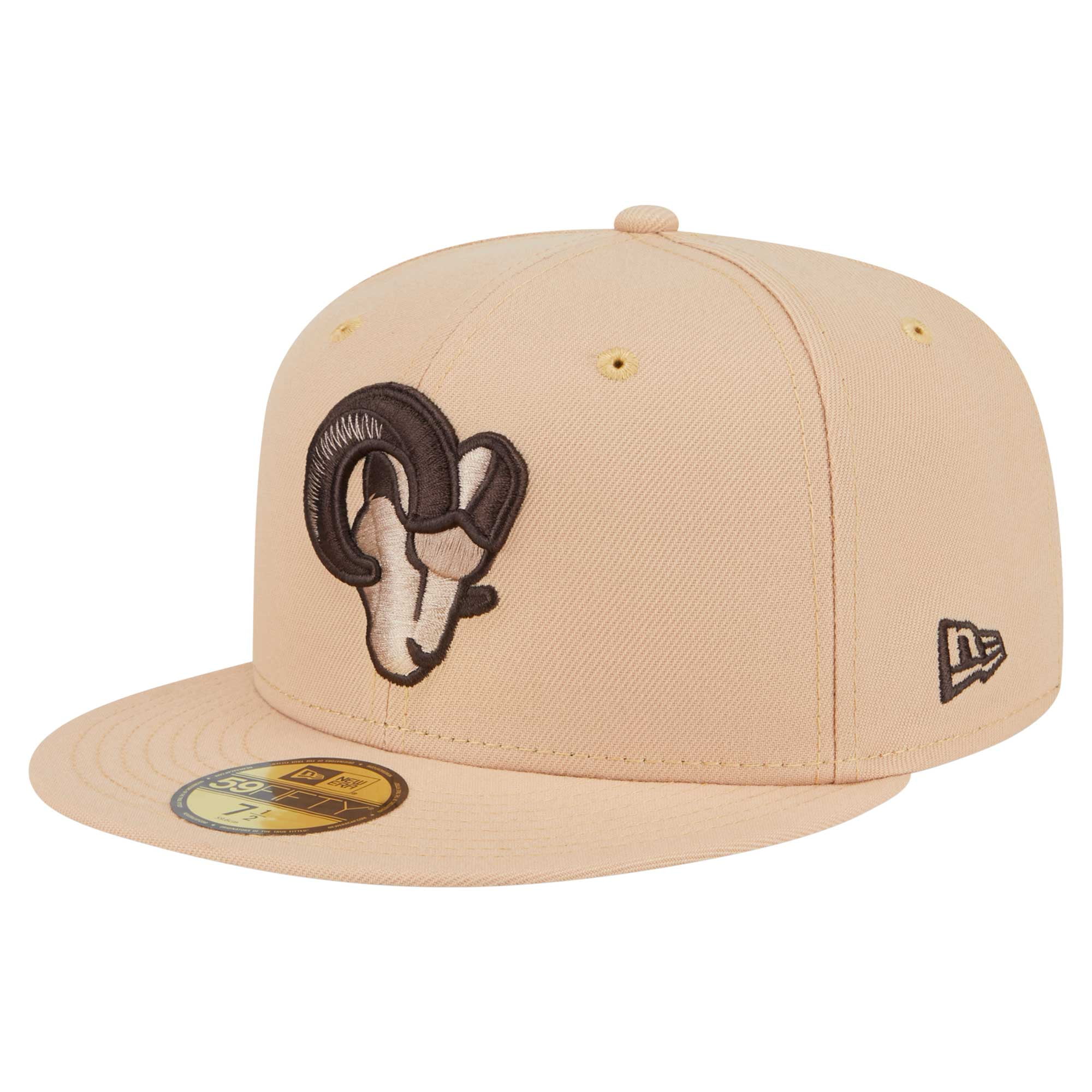 Men's New Era Tan Los Angeles Rams Candied Pecan 59FIFTY Fitted Hat ...