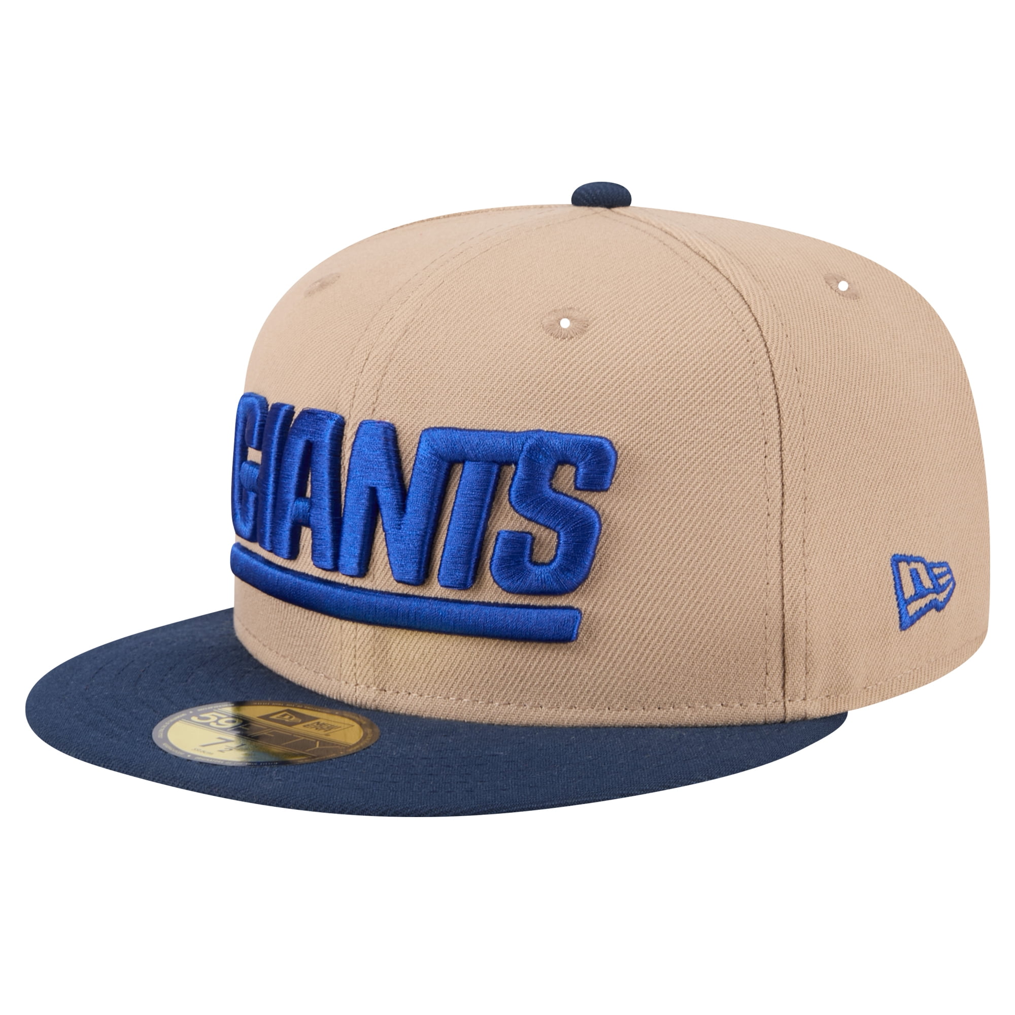 Men's New Era Tan New York Giants Wordmark Logo Main 59FIFTY Fitted Hat ...