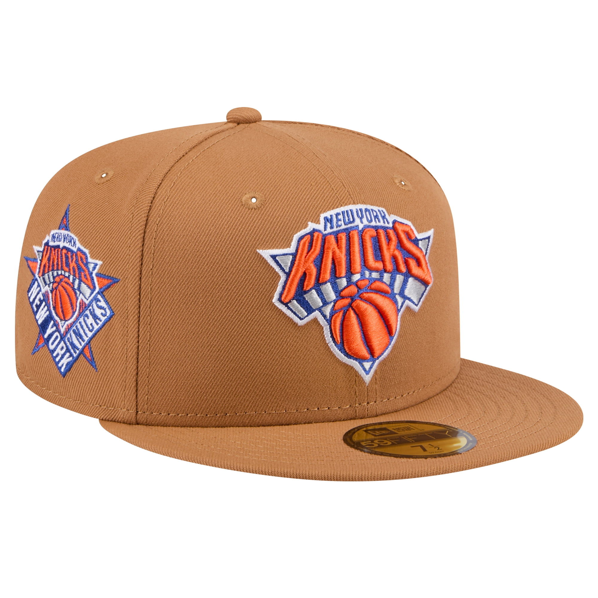 Men's New Era Tan New York Knicks Color Pack 59FIFTY Fitted Hat ...