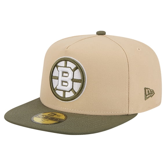 Men's New Era Tan/Olive Boston Bruins Color Pack Two-Tone 59FIFTY A ...