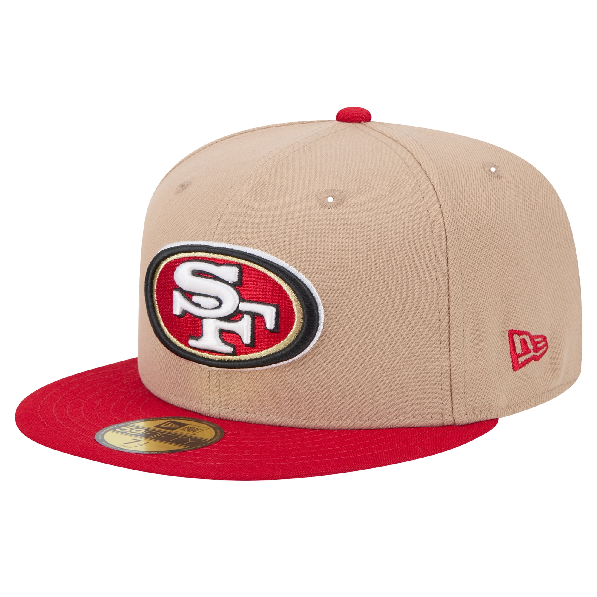 Men's New Era Tan San Francisco 49ers Logo Main 59FIFTY Fitted Hat ...
