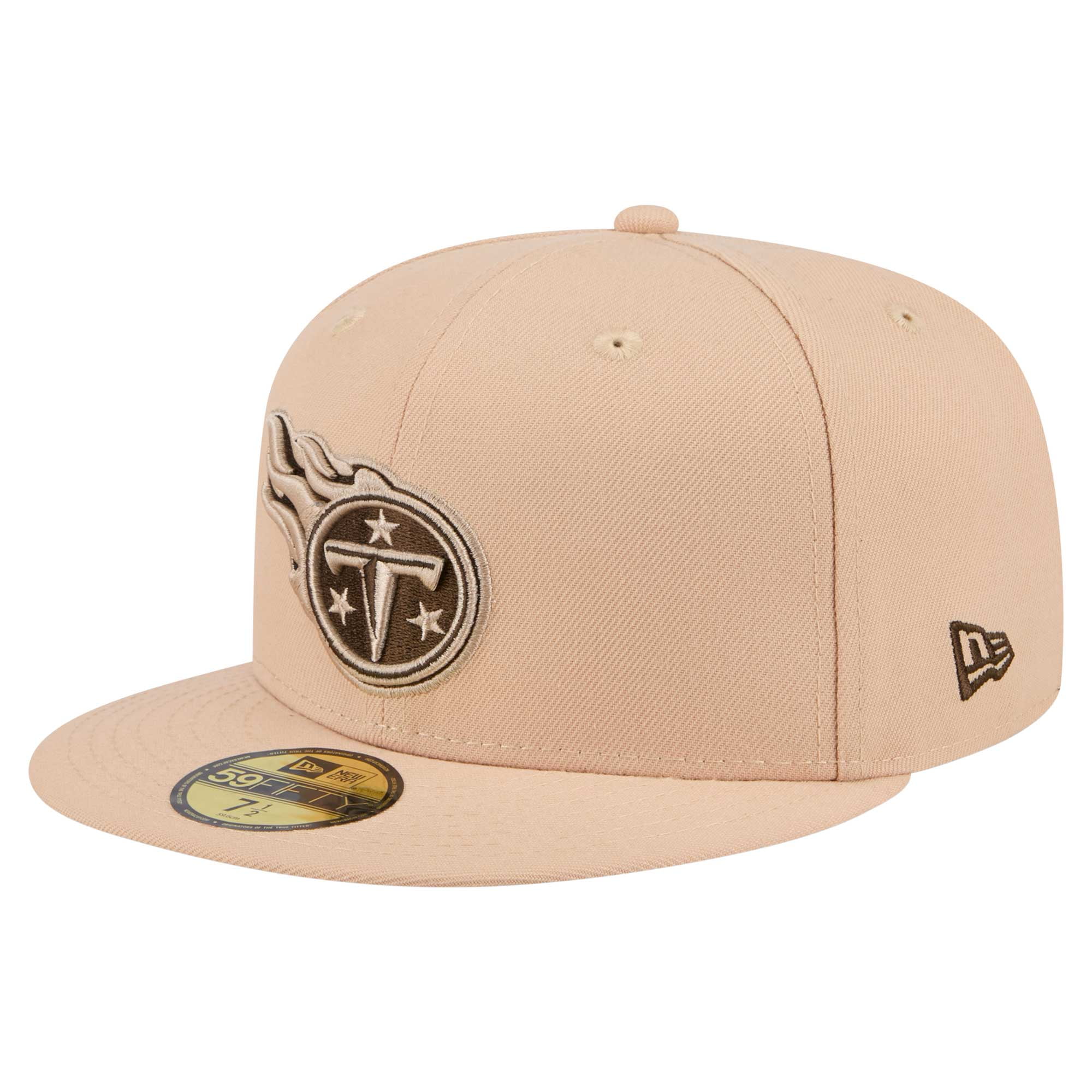 Men's New Era Tan Tennessee Titans Candied Pecan 59FIFTY Fitted Hat ...