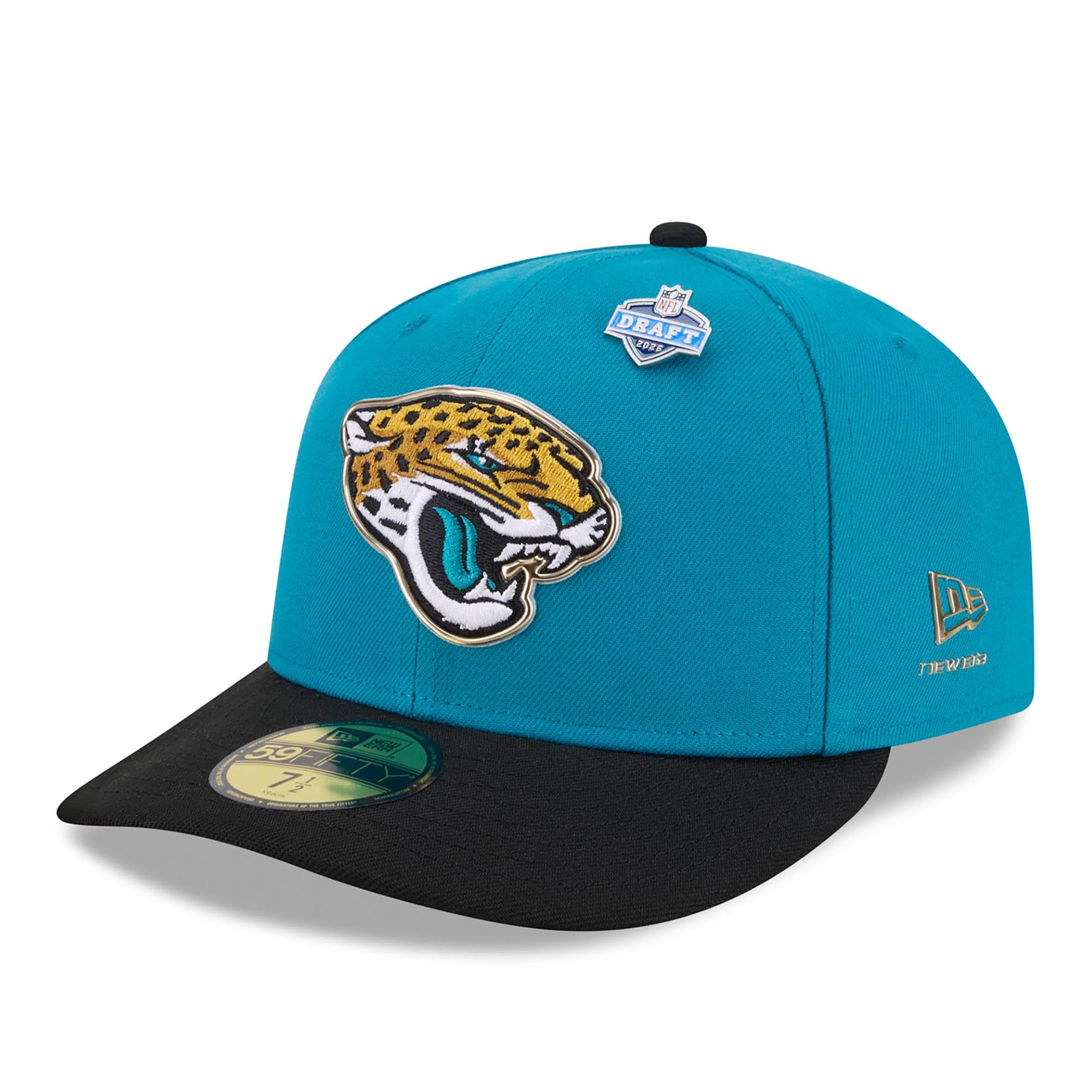 Men's New Era Teal/Black Jacksonville Jaguars 2026 NFL Draft Pre-Curved ...