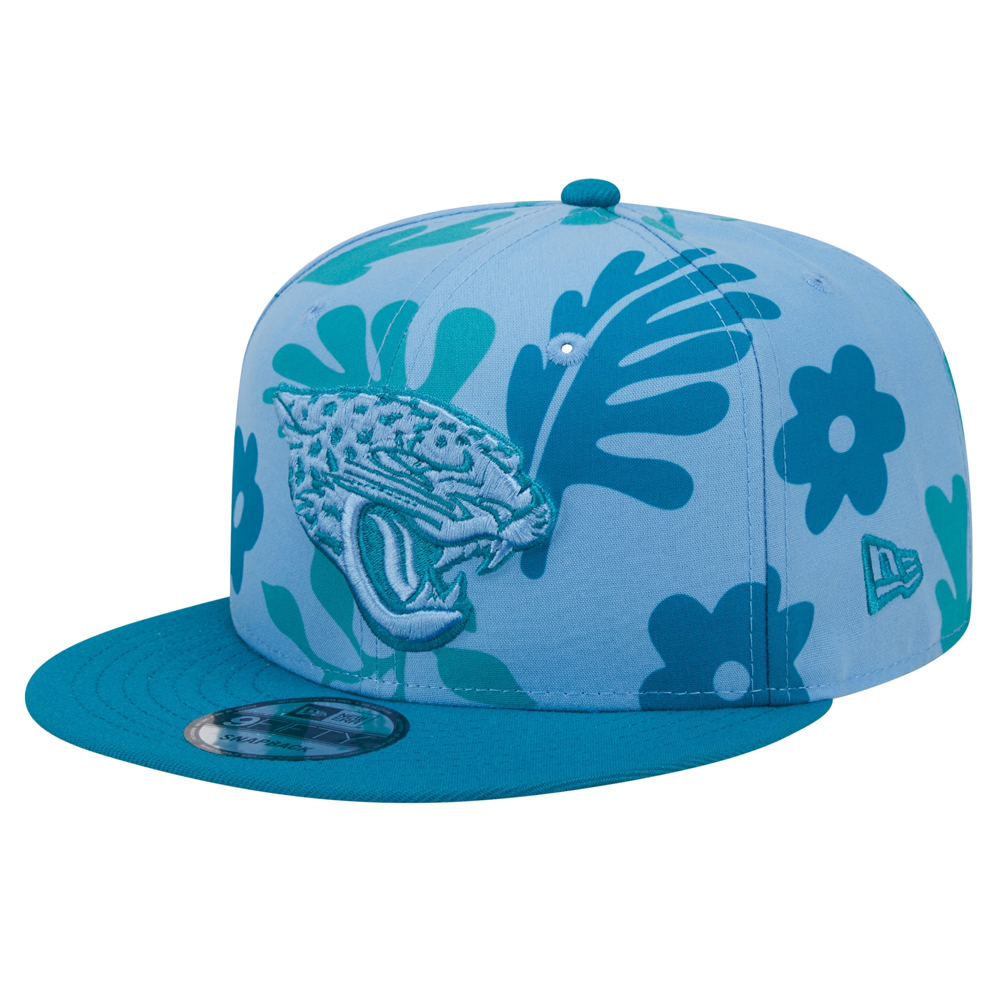 Men's New Era Teal Jacksonville Jaguars Leafy 9FIFTY Snapback Hat ...