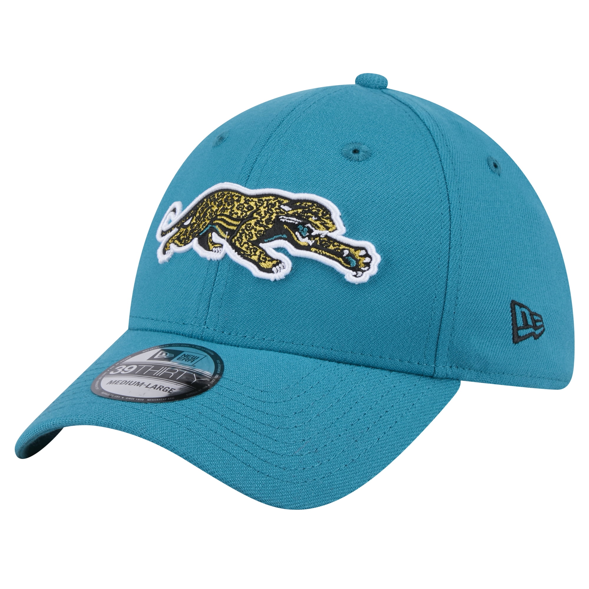 Men's New Era Teal Jacksonville Jaguars Throwback Prowler 39THIRTY Flex ...